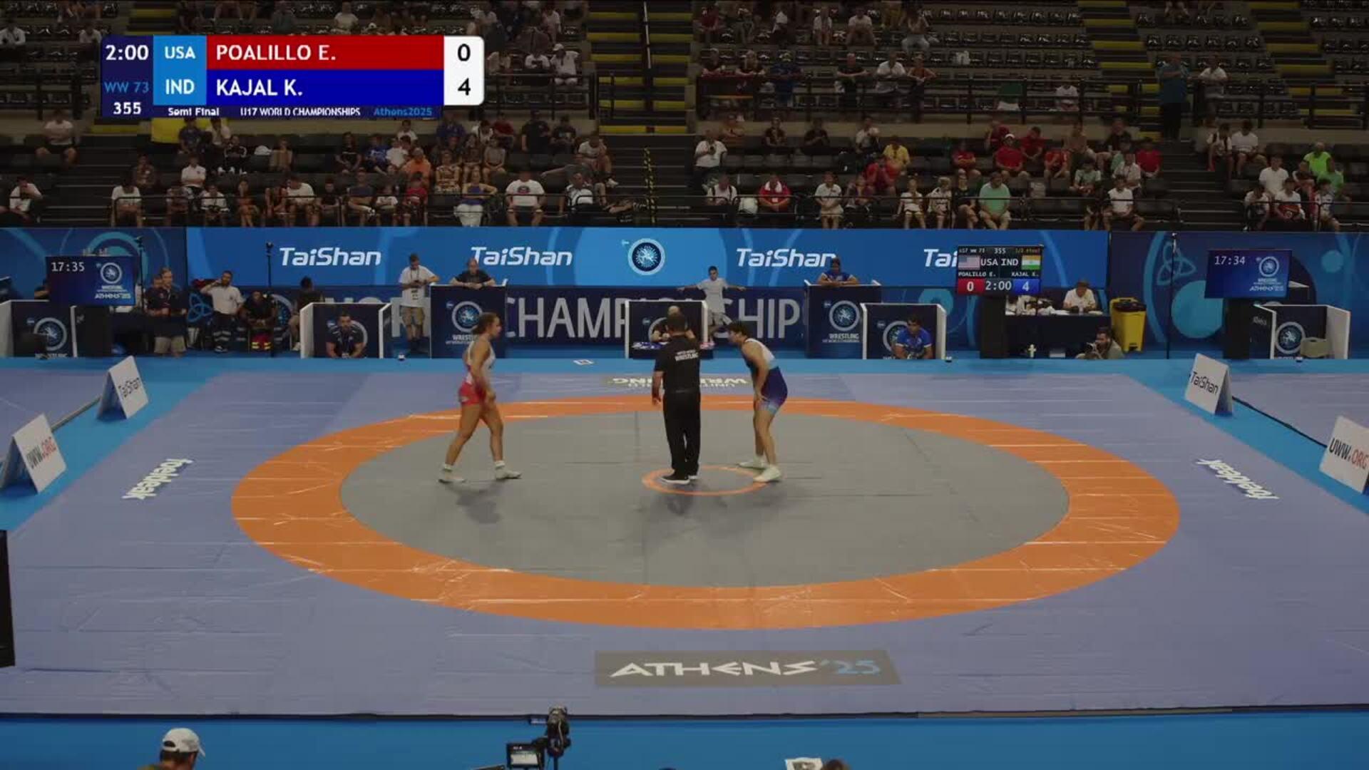 Ella Jo POALILLO (USA) vs. Kajal KAJAL (IND) | U17 WORLD CHAMPIONSHIPS ...