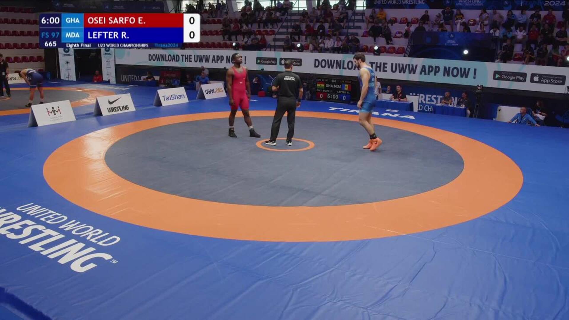 Emmanuel OSEI SARFO (GHA) vs. Radu LEFTER (MDA) | 2024 U23 World ...