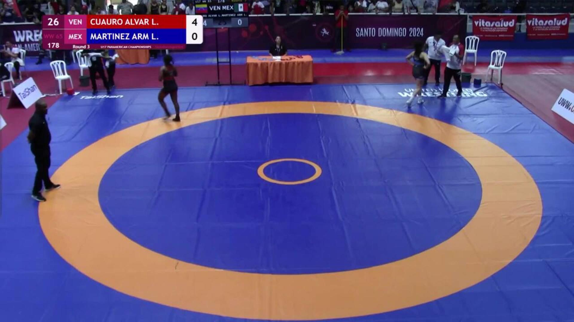Luz Ariana CUAURO ALVAREZ (VEN) vs. Linda Valentina MARTINEZ ARMENTA ...