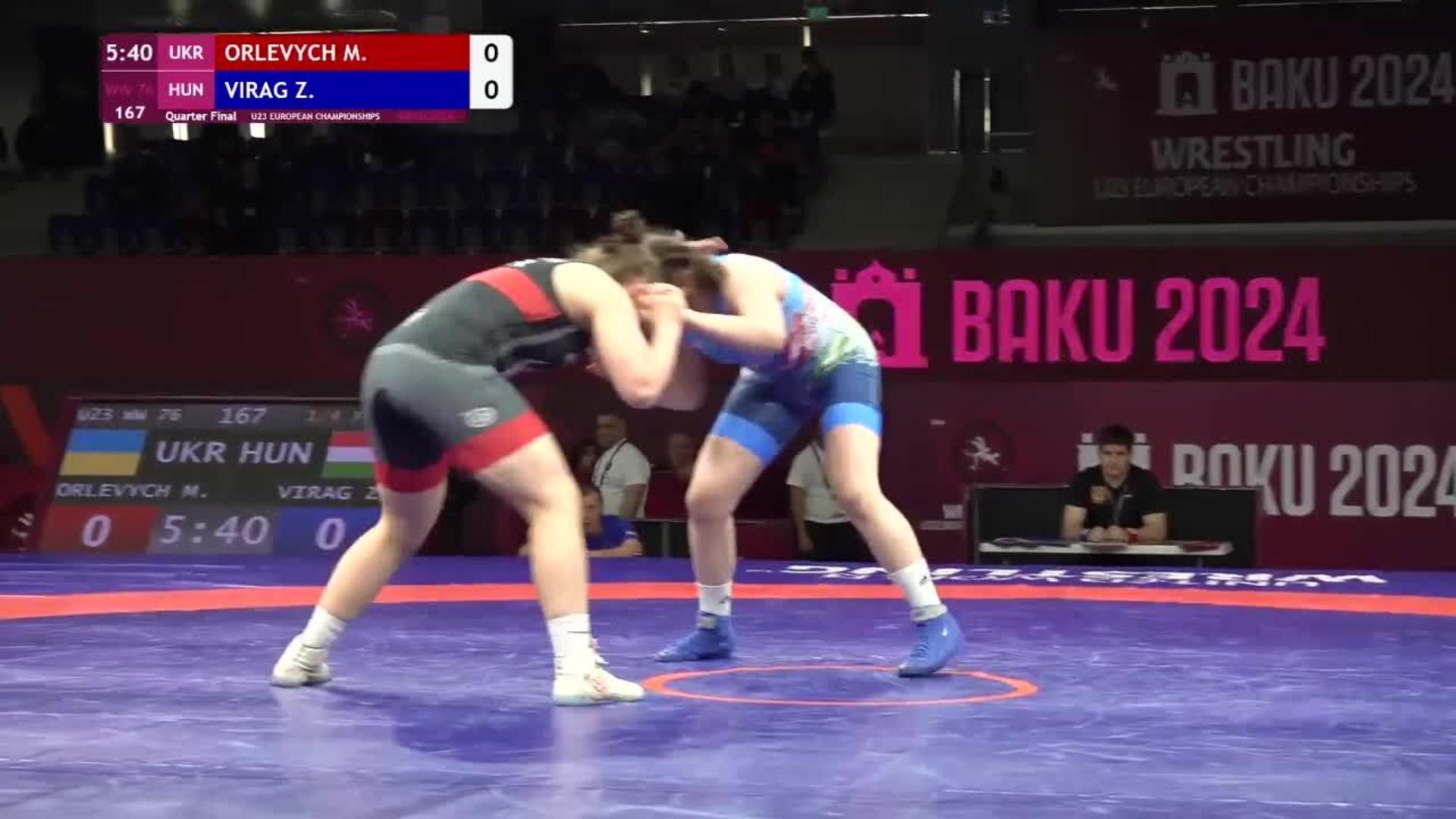 Mariia ORLEVYCH (UKR) vs. Zsofia VIRAG (HUN) | U23 EUROPEAN CHAMPIONSHIPS 2024 | Quarter Final ...
