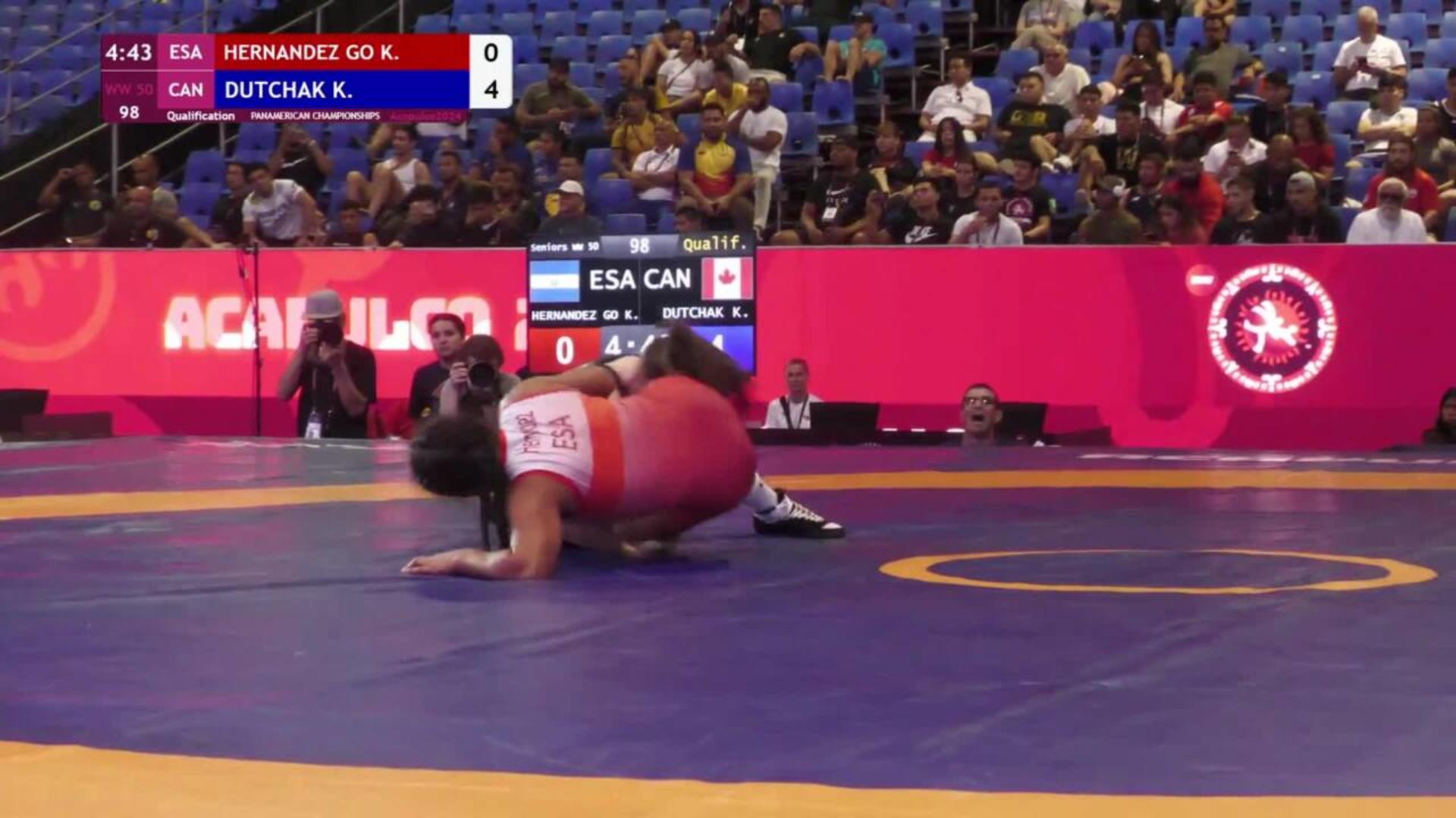 Karla Yesenia HERNANDEZ GONZALEZ (ESA) vs. Katie Ann DUTCHAK (CAN ...