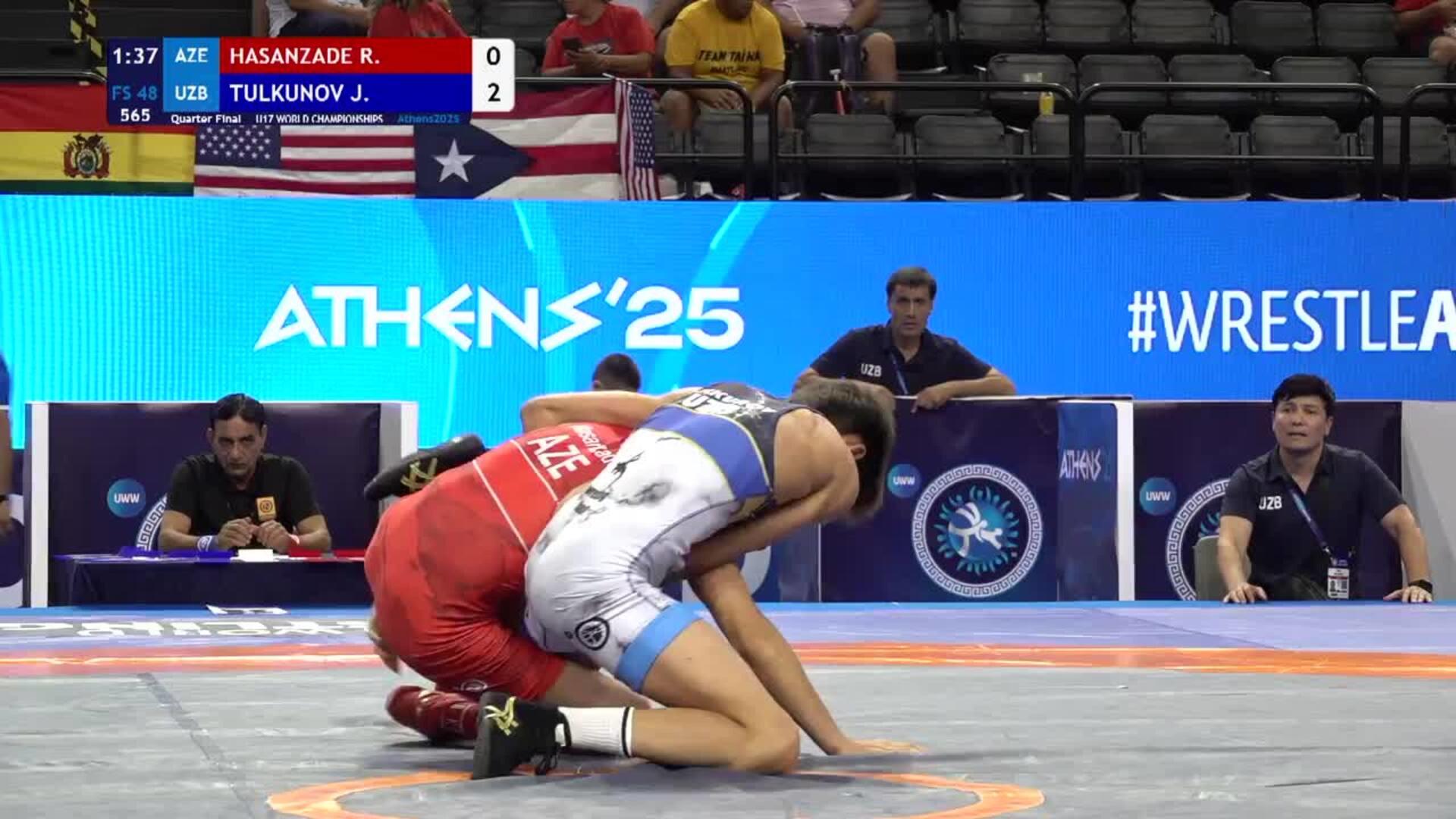 Ravan Vugar HASANZADE (AZE) vs. Jakhongir TULKUNOV (UZB) | U17 WORLD CHAMPIONSHIPS 2025 ...