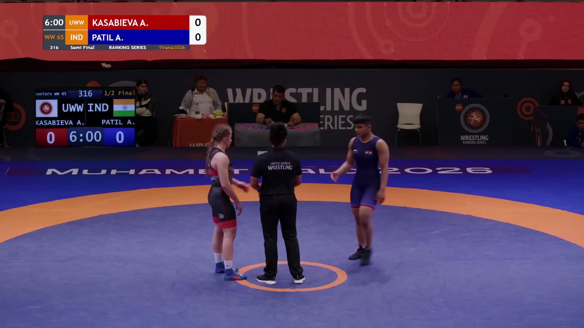 Alina KASABIEVA (UWW) vs. Apeksha Vitthal PATIL (IND) | 2026 Muhamet ...