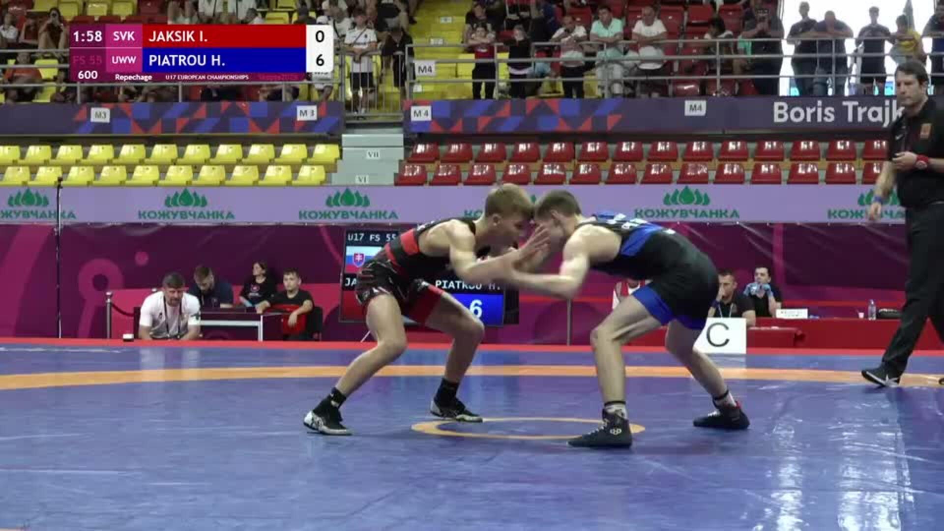 Ivan JAKSIK (SVK) vs. Hleb PIATROU (UWW) | U17 EUROPEAN CHAMPIONSHIPS ...