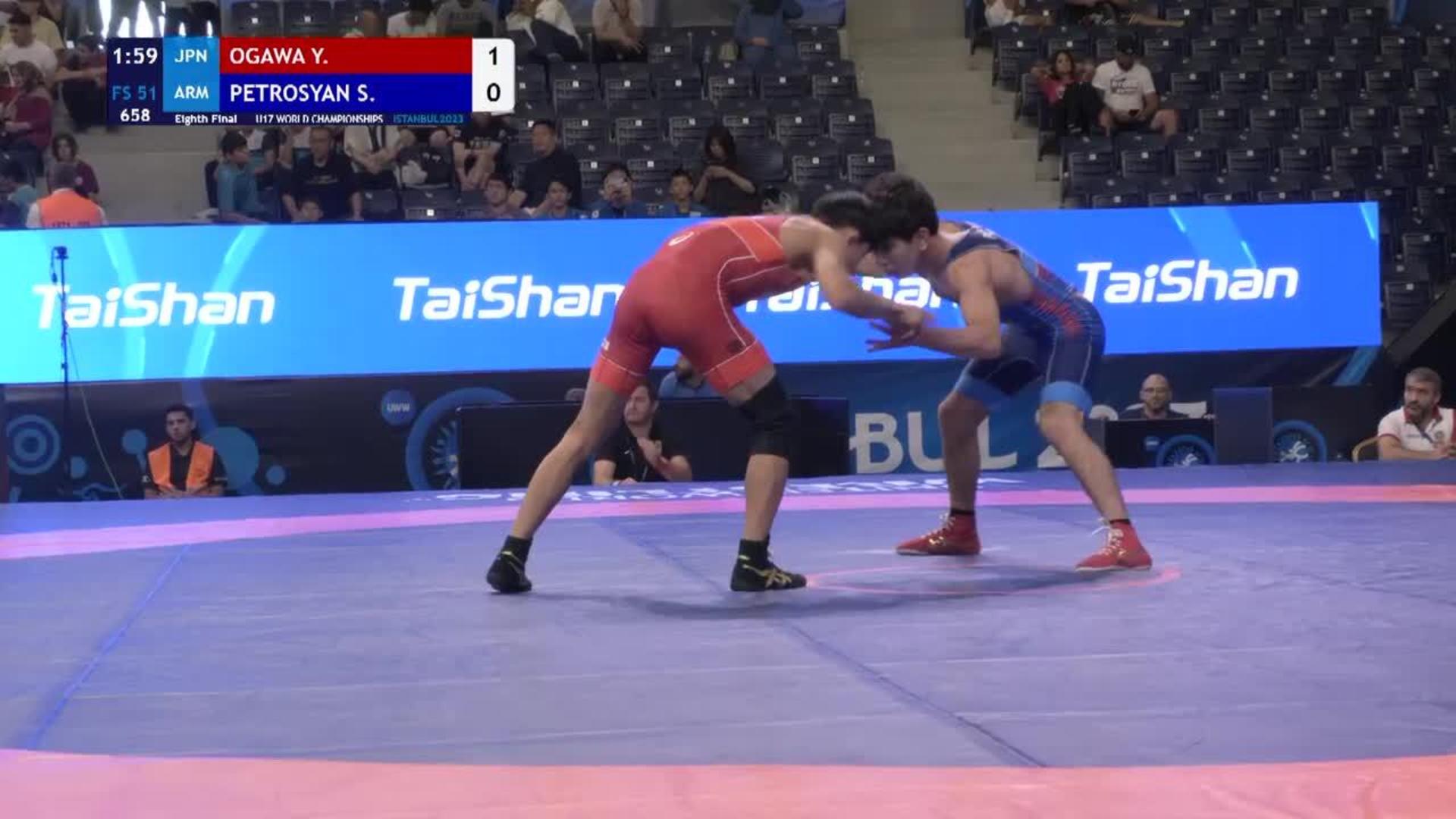 Eighth Final • FS 51Kg • Yamato OGAWA (JPN) vs. Sasha PETROSYAN (ARM)