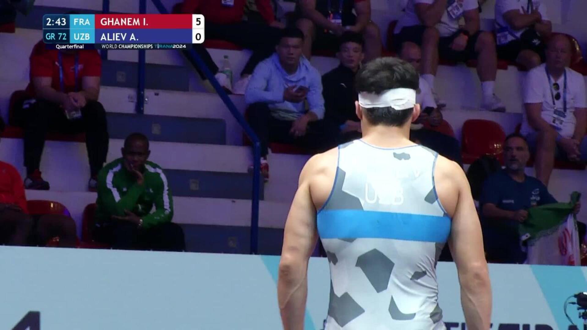 Ibrahim Mahmoud Hamed Hassan GHANEM (FRA) vs. Abdullo ALIEV (UZB) | WORLD CHAMPIONSHIPS 2024 ...