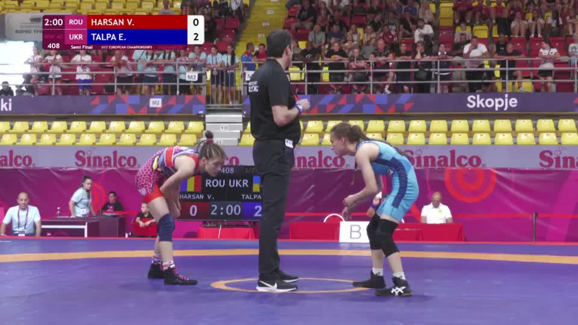Valia Georgiana HARSAN (ROU) vs. Emma TALPA (UKR) | U17 EUROPEAN CHAMPIONSHIPS 2025 | Semi Final ...