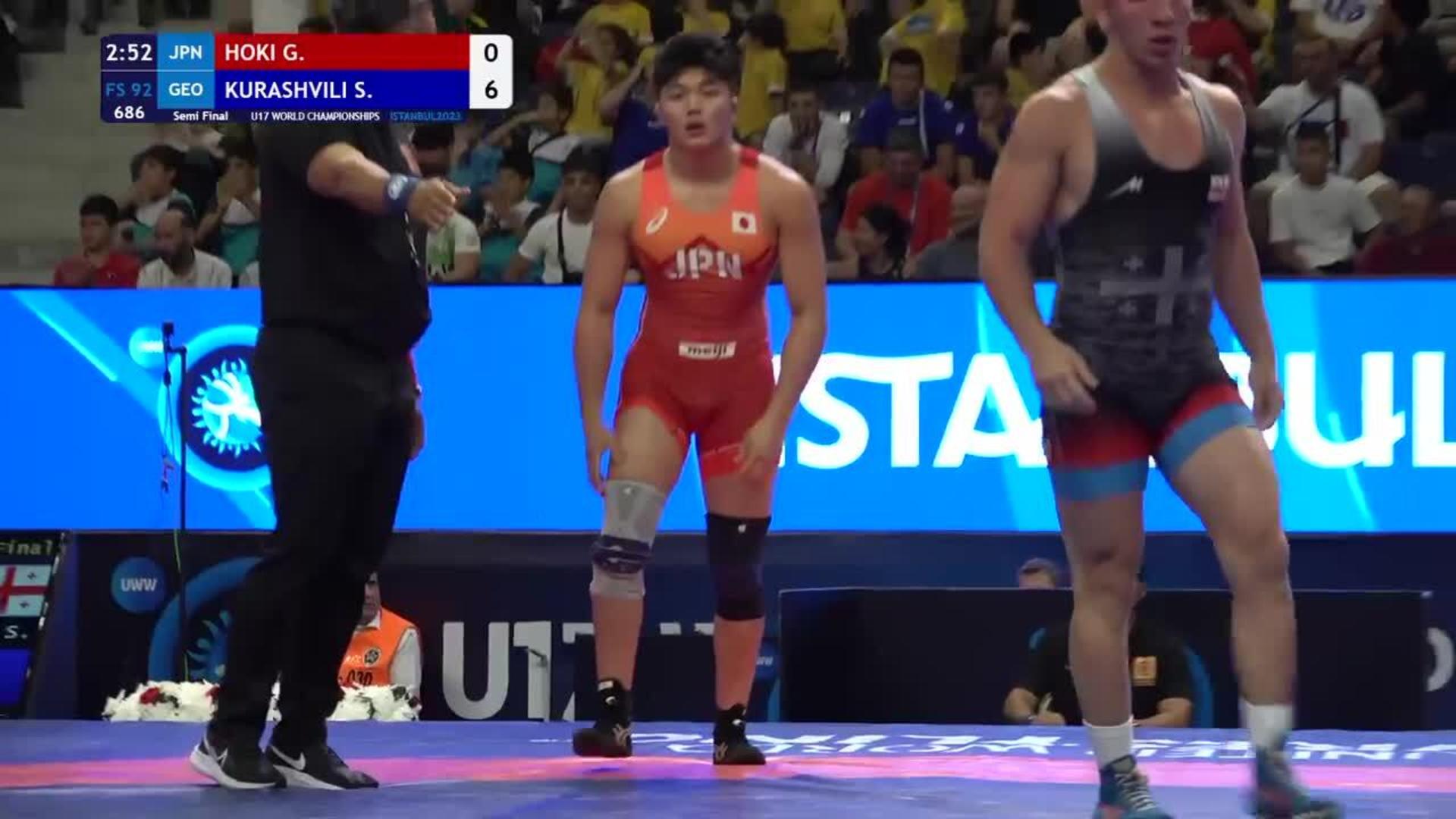 Semi Final • FS 92Kg • Genki HOKI (JPN) vs. Sandro KURASHVILI (GEO)