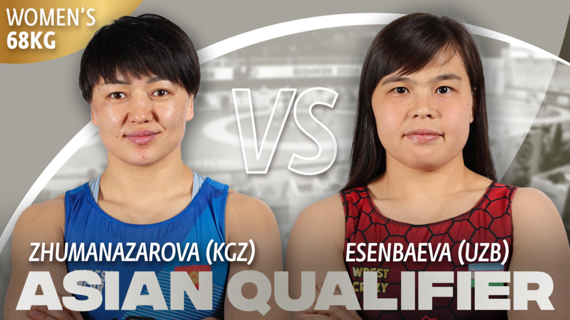 Meerim ZHUMANAZAROVA (KGZ) vs. Nabira ESENBAEVA (UZB) | 2024 Seniors Asian OG Qualifier | Semi ...