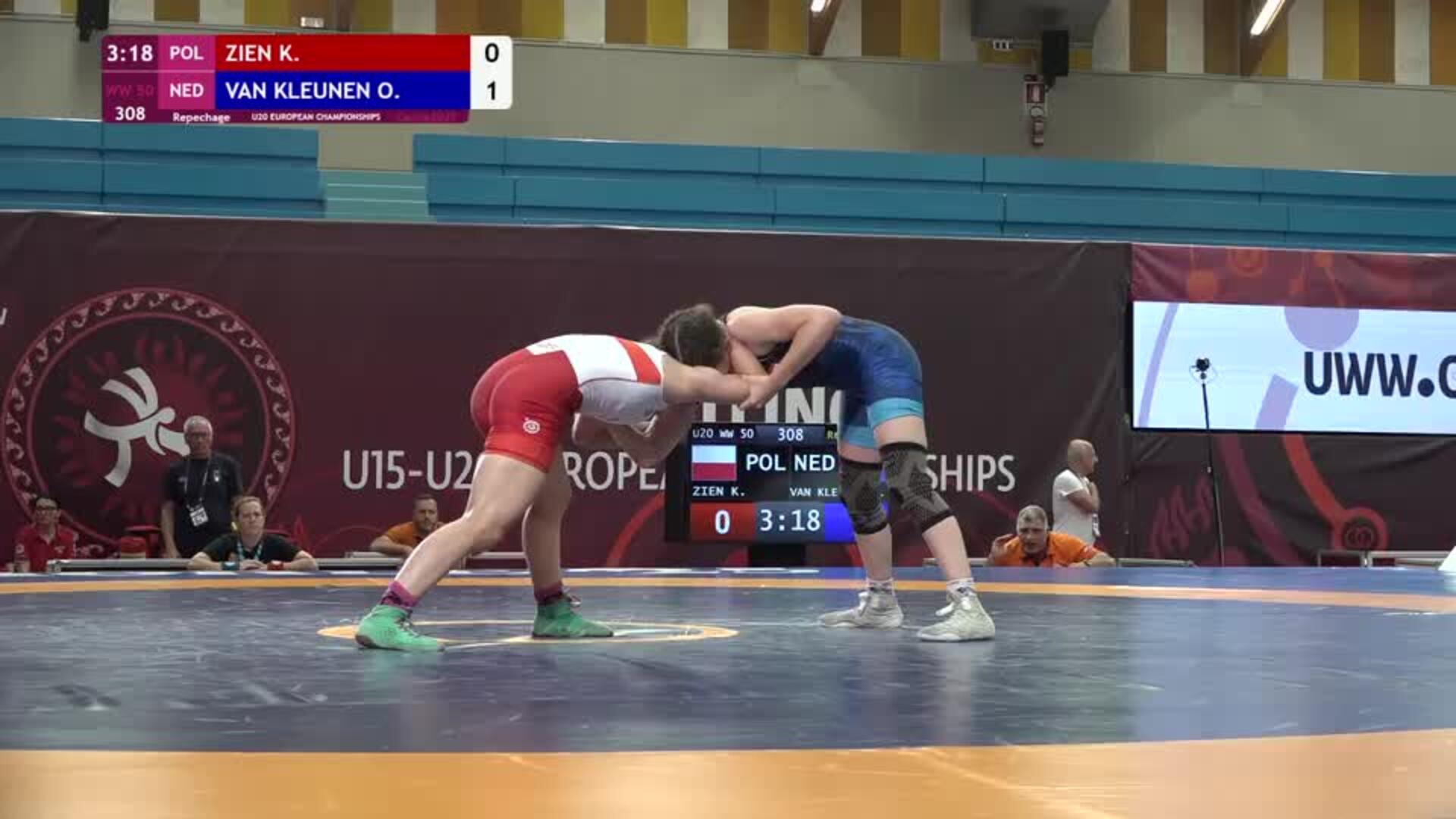 Karolina Julia ZIEN (POL) vs. Olivia Jade VAN KLEUNEN (NED) | U20 ...