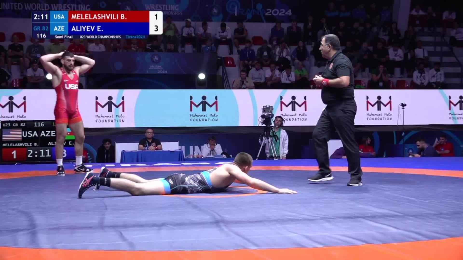 Beka MELELASHVILI (USA) vs. Elmin ALIYEV (AZE) | 2024 U23 World ...