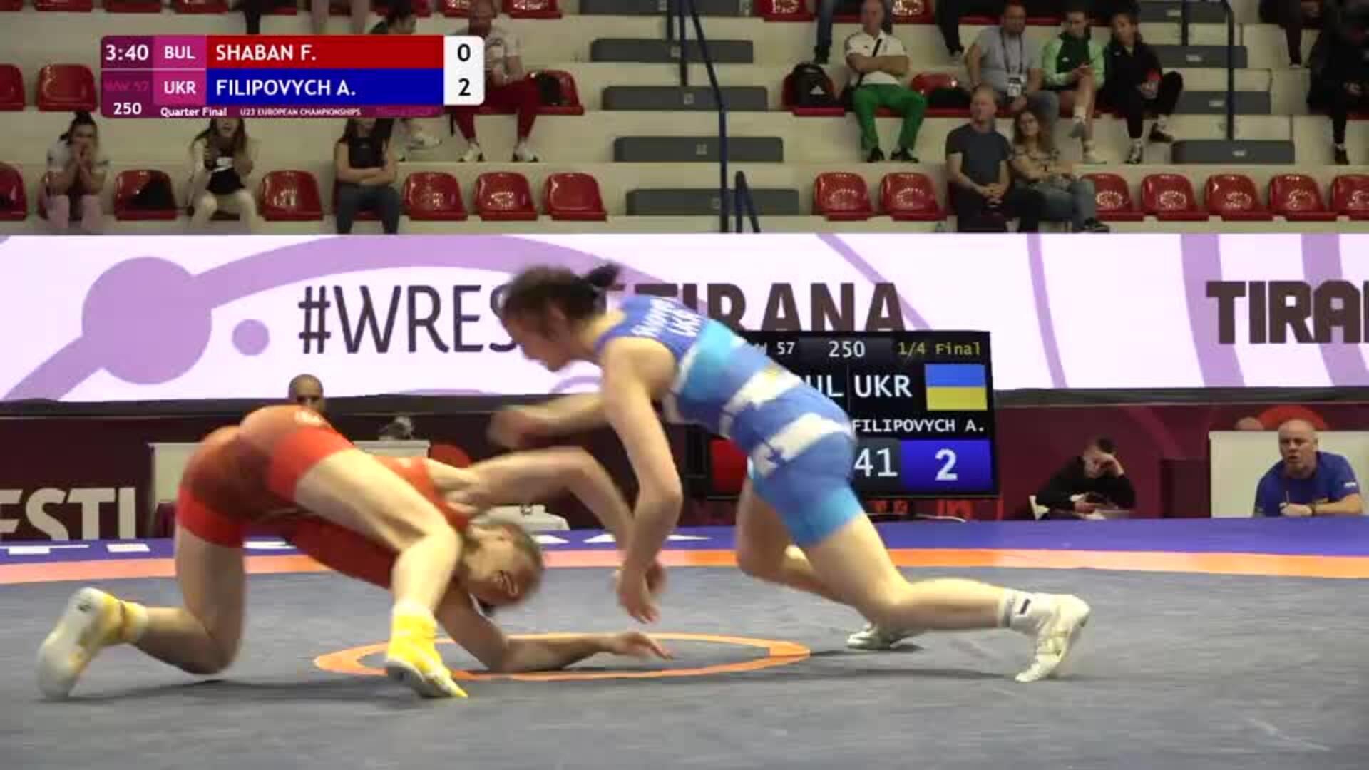 Fatme Tahir SHABAN (BUL) vs. Alina FILIPOVYCH (UKR) | U23 EUROPEAN ...
