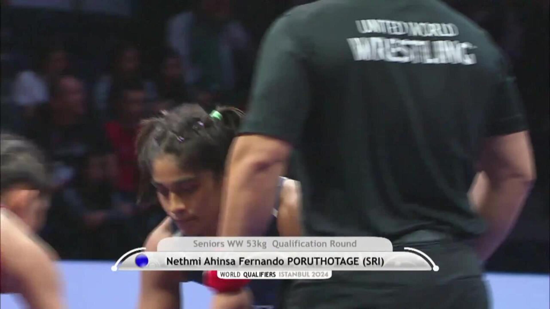 Khulan BATKHUYAG (MGL) vs. Nethmi Ahinsa Fernando PORUTHOTAGE (SRI) | 2024 World OG Qualifier ...