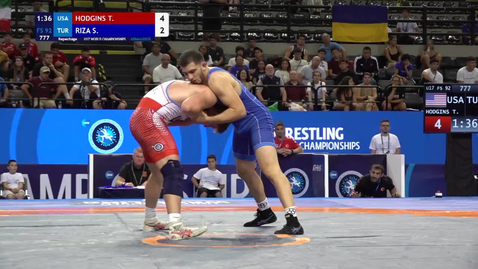 Tanner James HODGINS (USA) vs. Said RIZA (TUR) | U17 WORLD ...