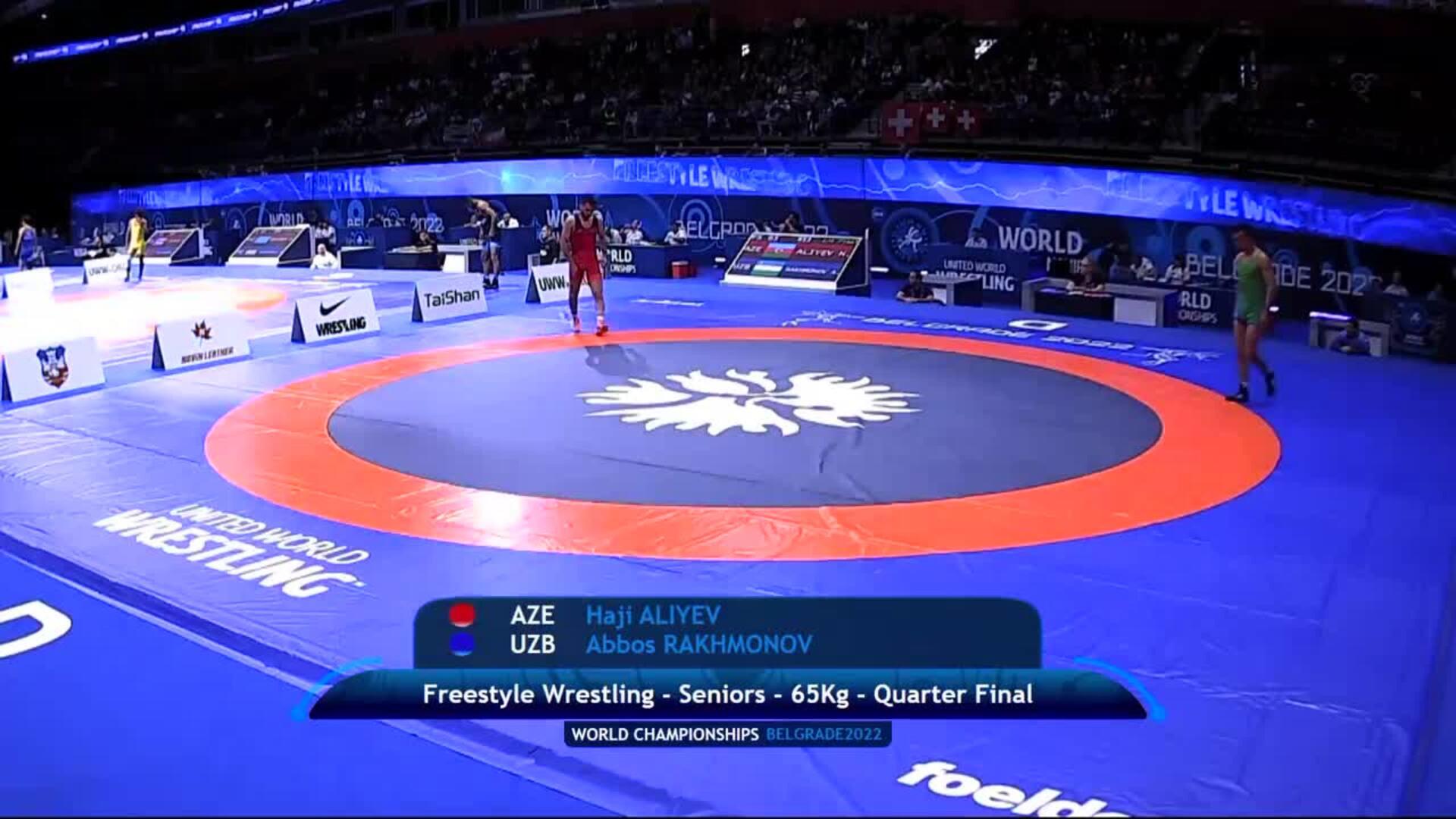 Quarter Final • FS 65Kg • Haji ALIYEV (AZE) vs. Abbos RAKHMONOV (UZB)