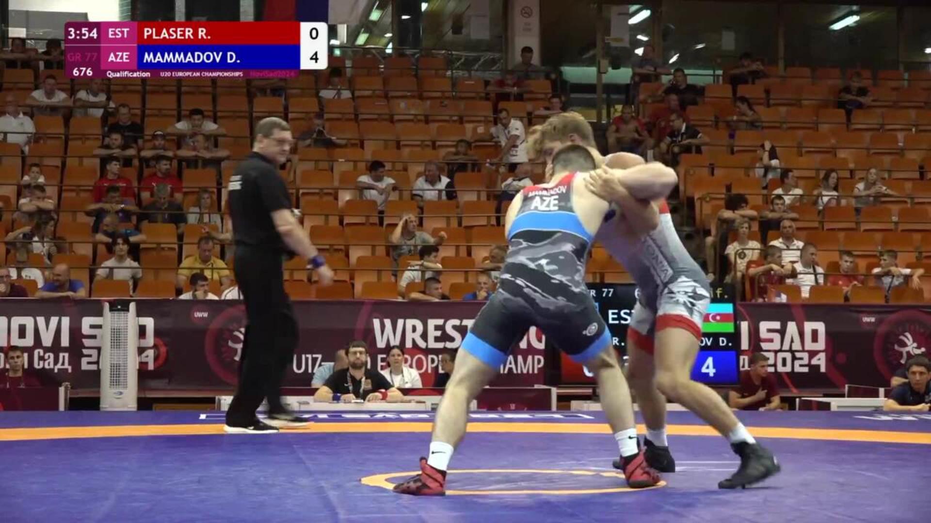 Rainer PLASER (EST) vs. Davud MAMMADOV (AZE) | U20 EUROPEAN CHAMPIONSHIPS 2024 | Qualification ...