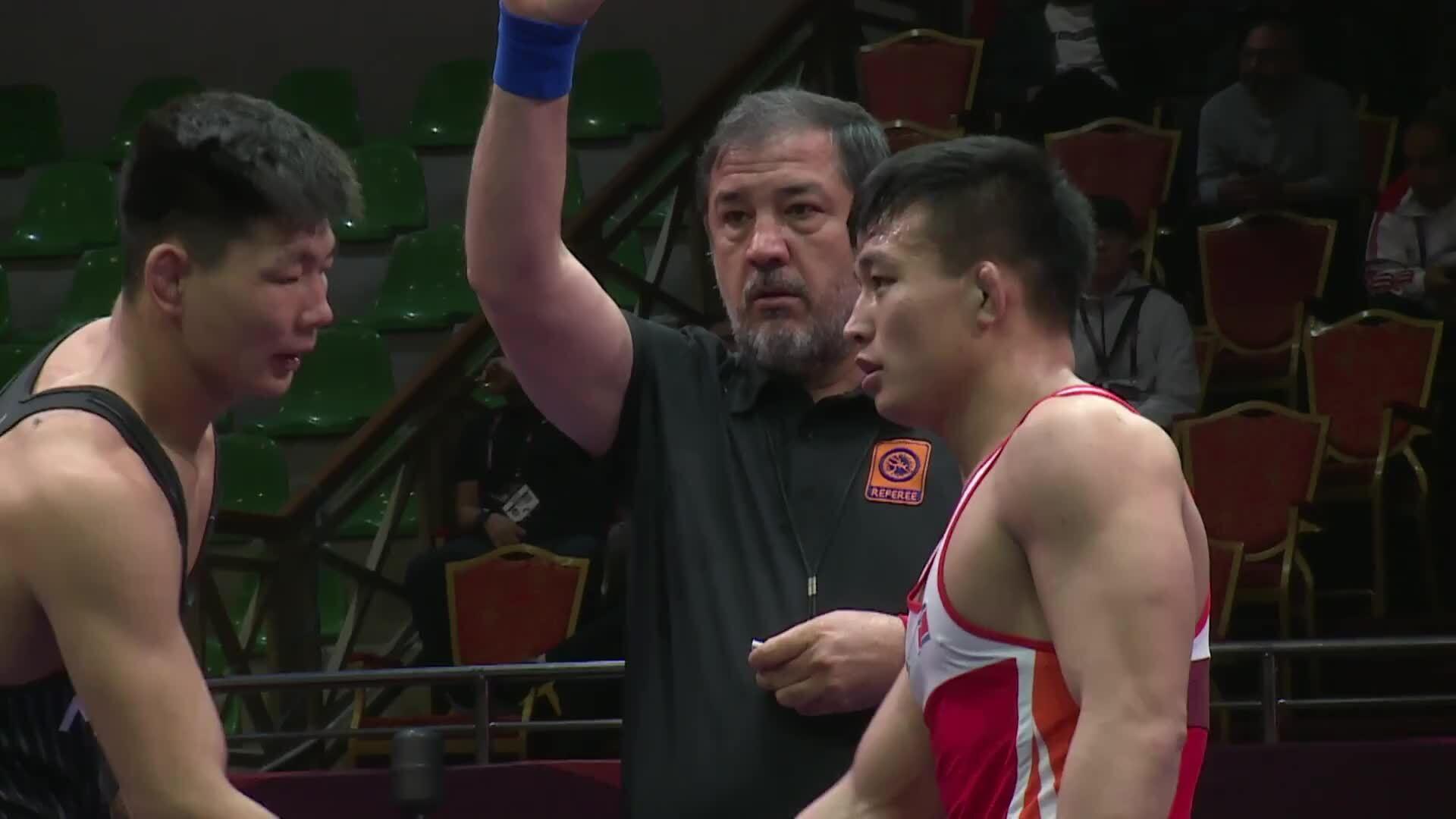 Ok Chol HAN (PRK) vs. Batbayar BATSUKH (MGL) | ASIAN WRESTLING ...