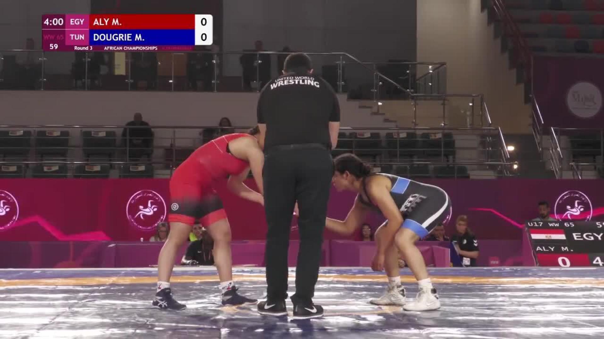 Maram Mohamed Ibrahim ALY (EGY) vs. Mariem DOUGRIE (TUN) | AFRICAN ...