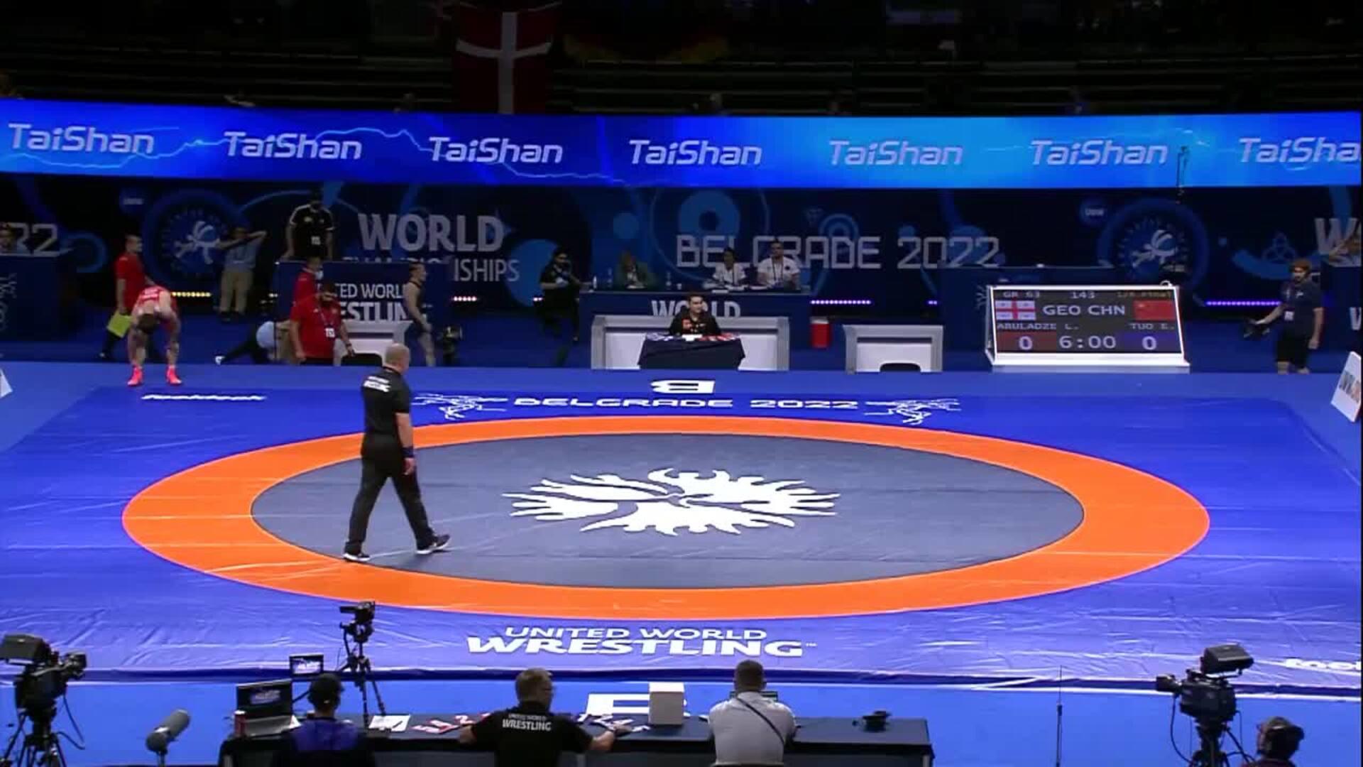 Eighth Final • GR 63Kg • Leri ABULADZE (GEO) vs. Erbatu TUO (CHN)