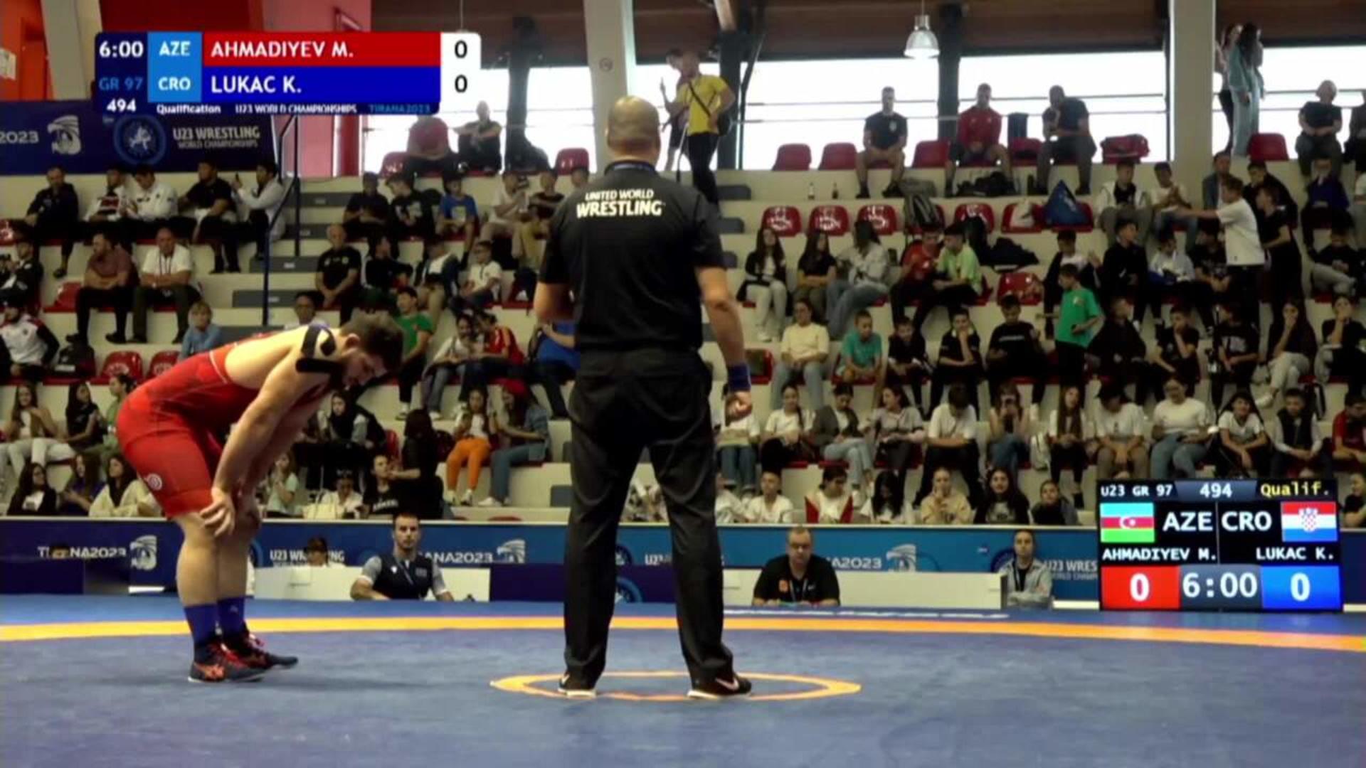 Murad AHMADIYEV (AZE) vs. Kristian LUKAC (CRO) | U23 World ...