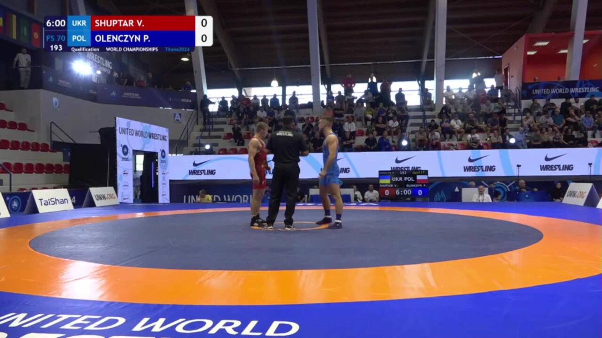 Vasyl SHUPTAR (UKR) vs. Patryk Krzysztof OLENCZYN (POL) | 2024 Seniors World Championships - Non ...