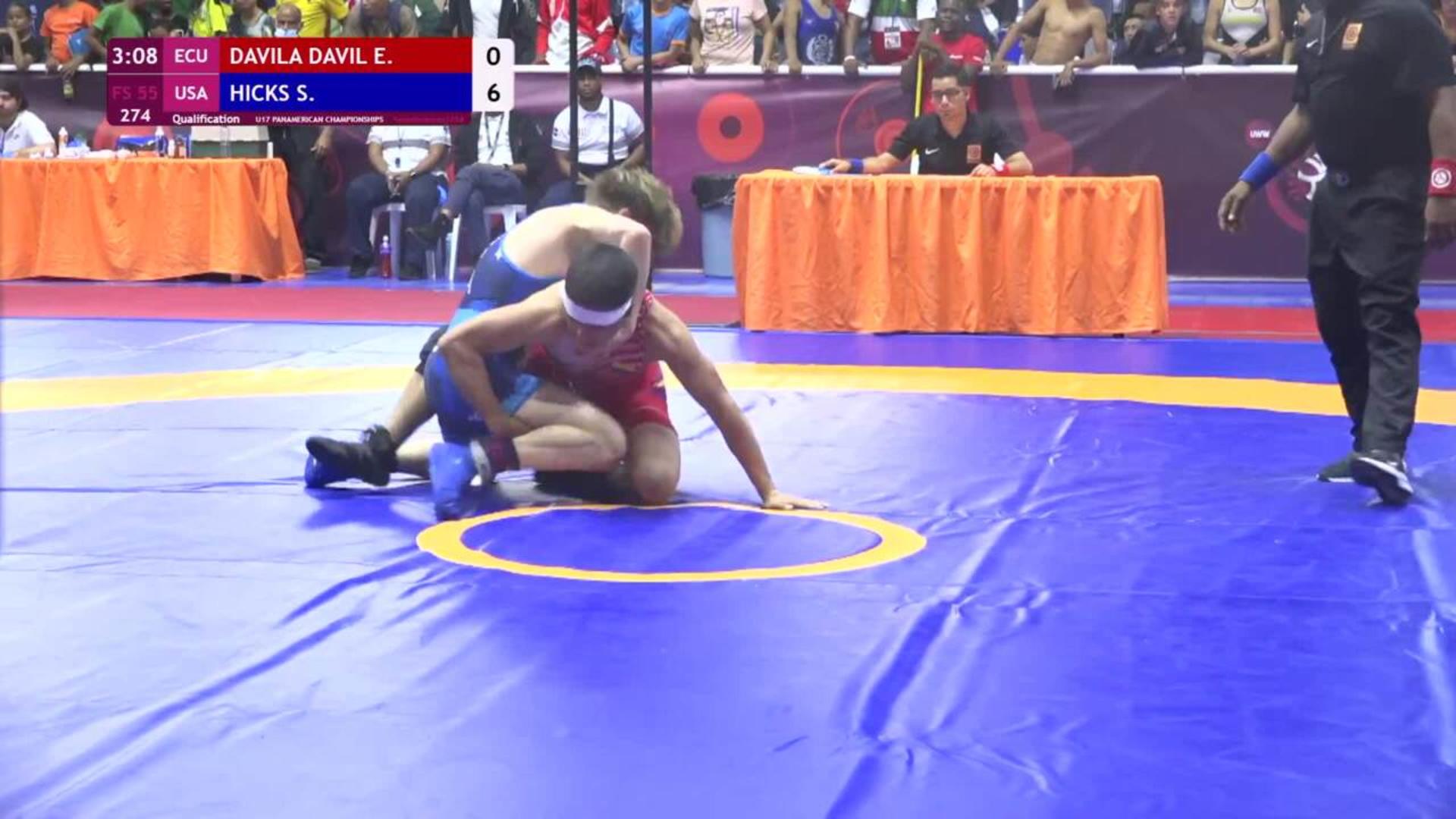 Eduardo Antonio DAVILA DAVILA (ECU) vs. Slater James HICKS (USA) | U17 ...