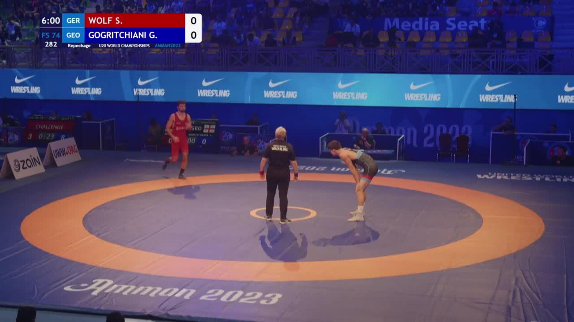 Repechage • FS 74Kg • Stas David WOLF (GER) vs. Giorgi GOGRITCHIANI (GEO)