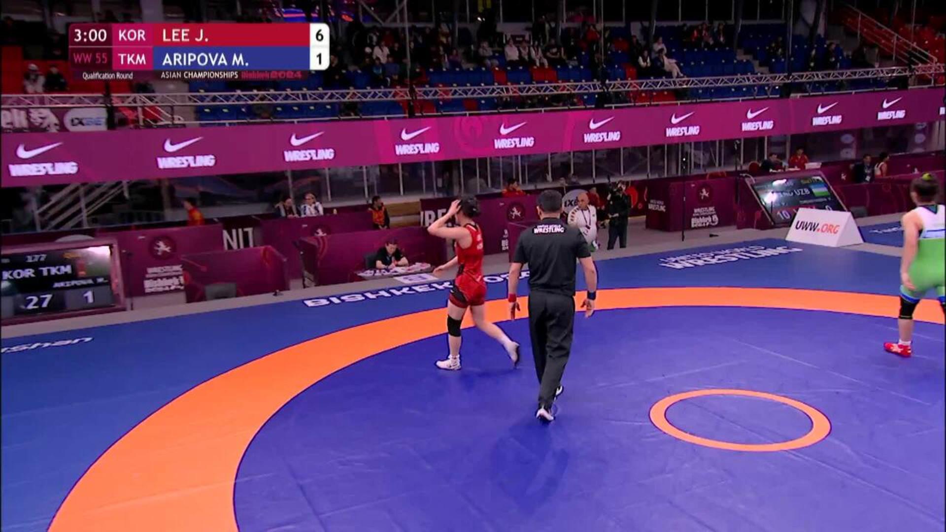 Jungeun LEE (KOR) vs. Madina ARIPOVA (TKM) | 2024 Seniors Asian ...