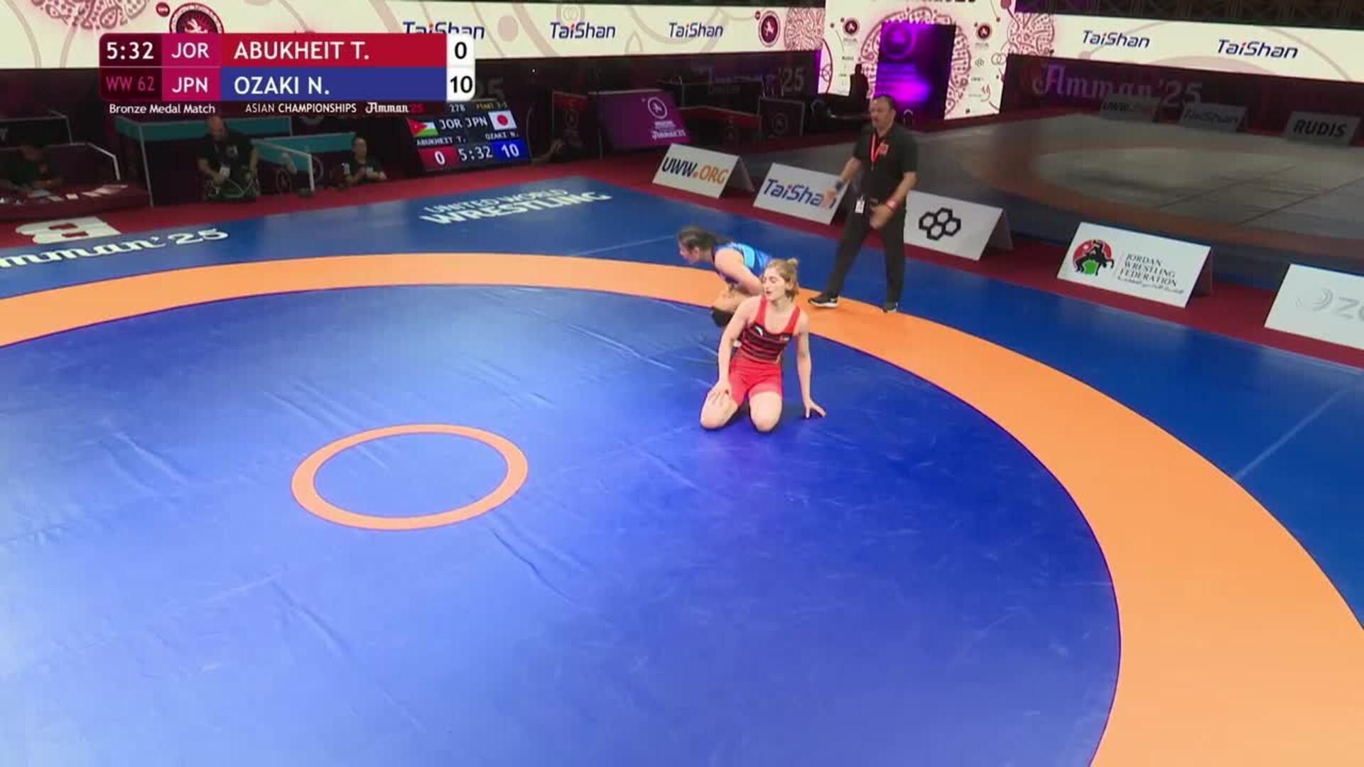 Tala Jawad Hamad ABUKHEIT (JOR) vs. Nonoka OZAKI (JPN) | ASIAN WRESTLING CHAMPIONSHIPS 2025 ...