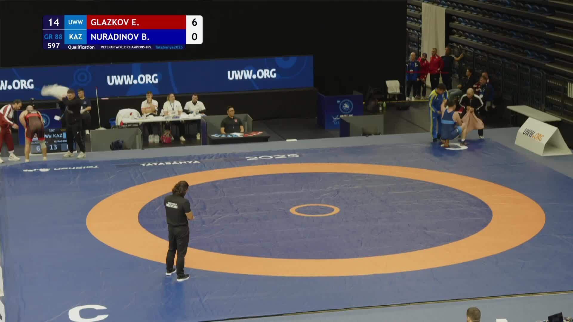 Evgenii GLAZKOV (UWW) vs. Bakytzhan NURADINOV (KAZ) | VETERAN WORLD ...