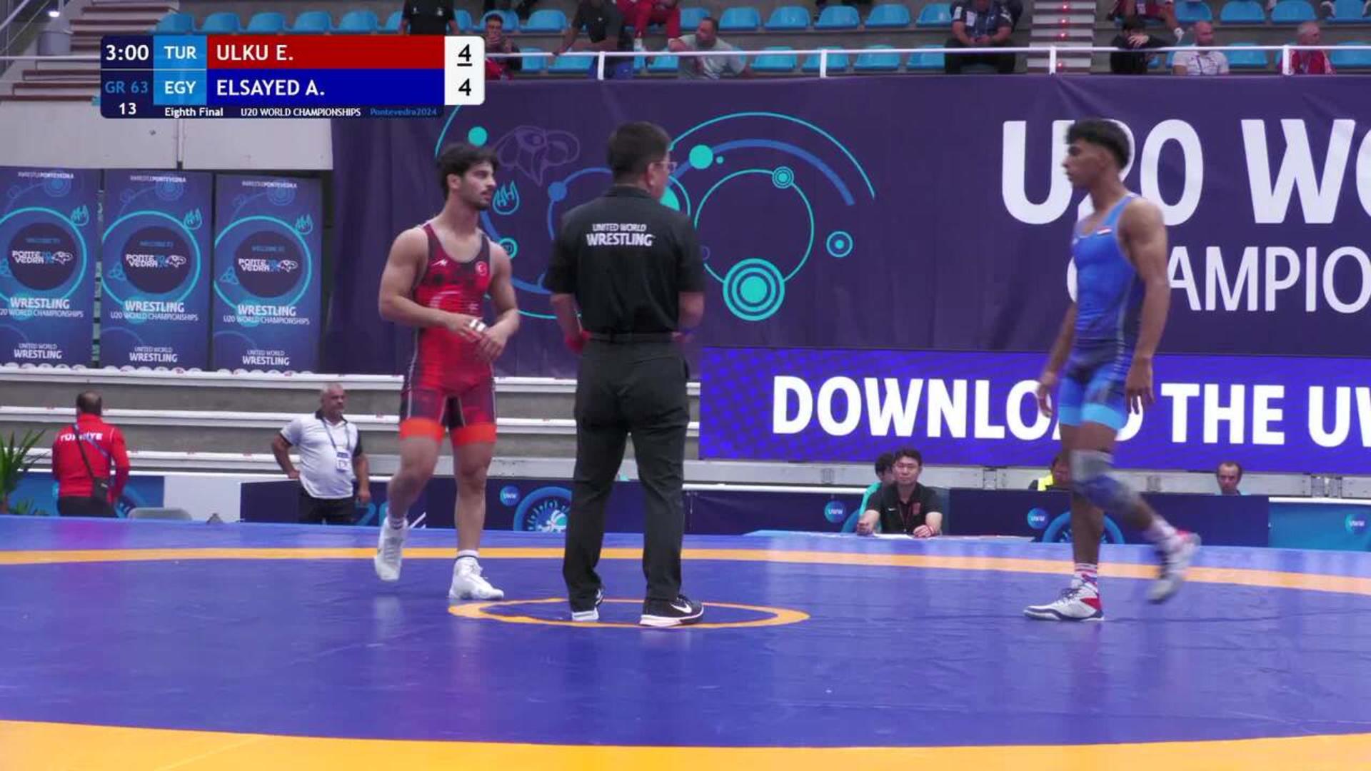 Enes ULKU (TUR) vs. Adham Ayman Gharib Abdou ELSAYED (EGY) | U20 WORLD CHAMPIONSHIPS 2024 ...