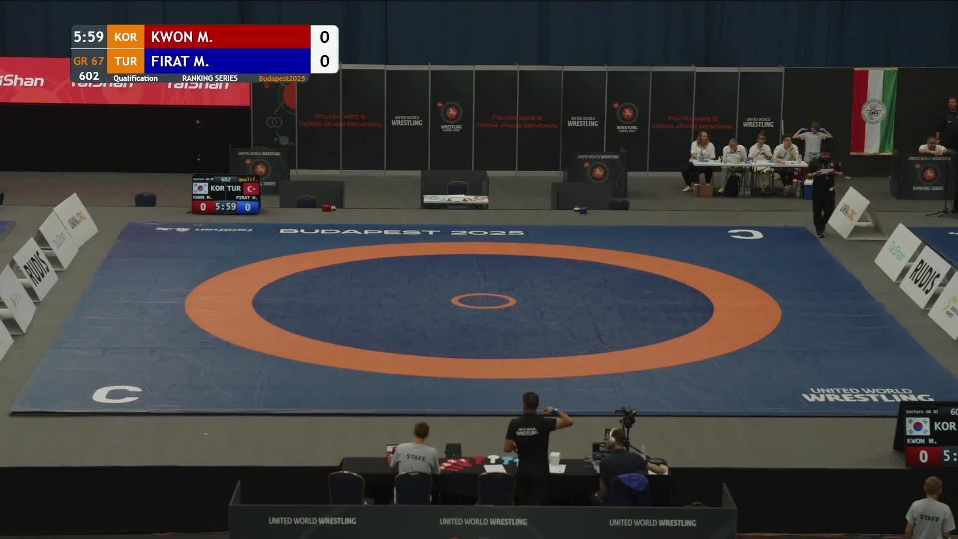 Minseong KWON (KOR) vs. Murat FIRAT (TUR) | RANKING SERIES 2025 | Qualification | GR 67Kg