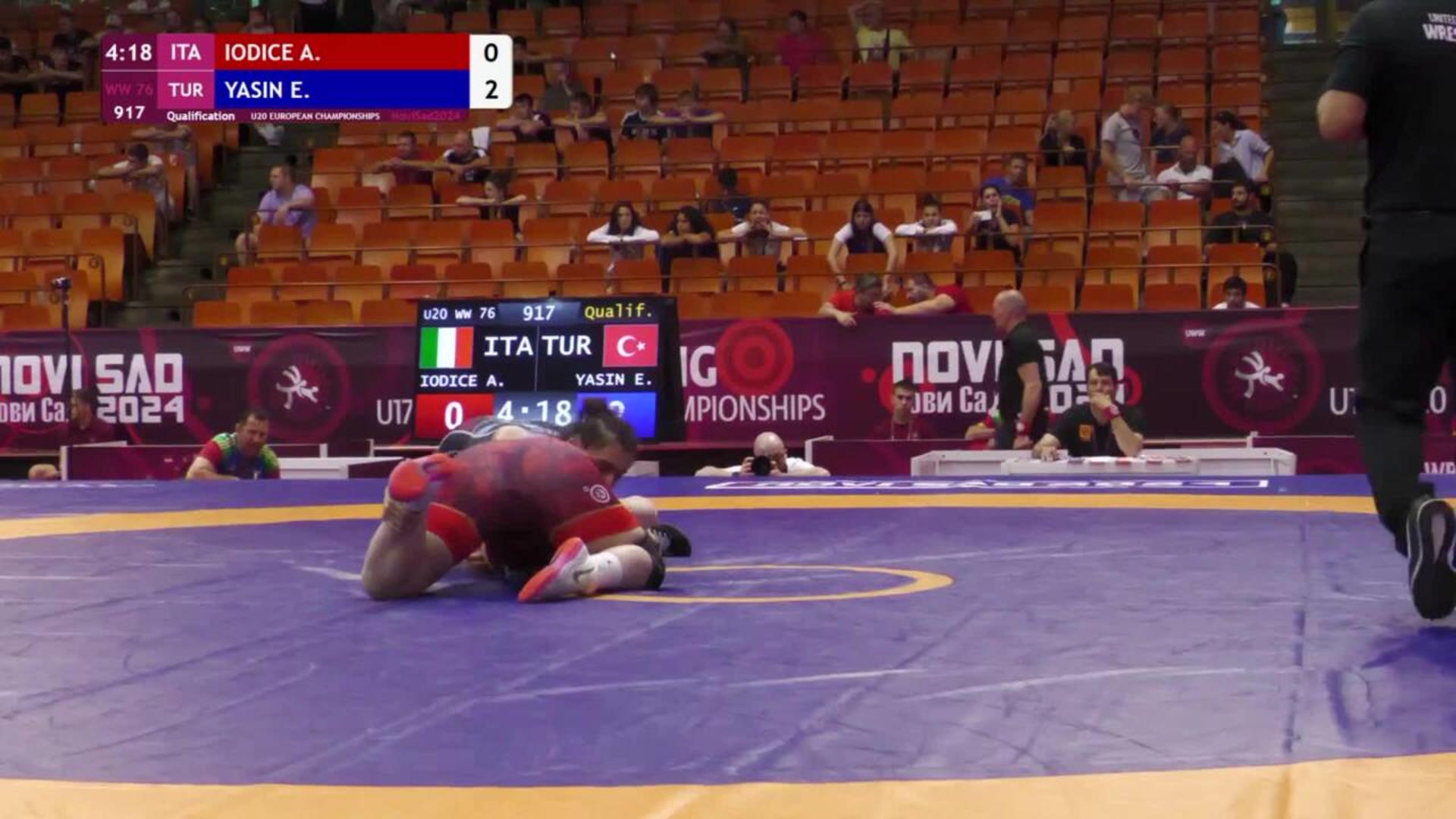 Anna IODICE (ITA) vs. Elmira YASIN (TUR) | U20 EUROPEAN CHAMPIONSHIPS ...