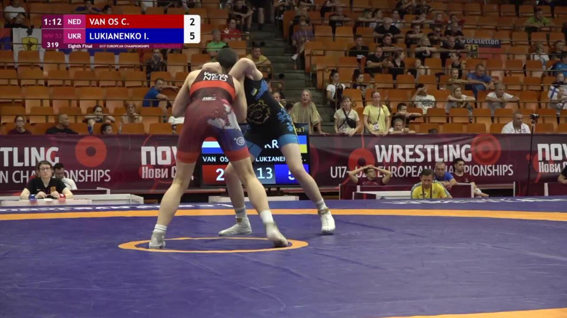 Csilla Josefien VAN OS (NED) vs. Ivanna LUKIANENKO (UKR) | U17 EUROPEAN ...