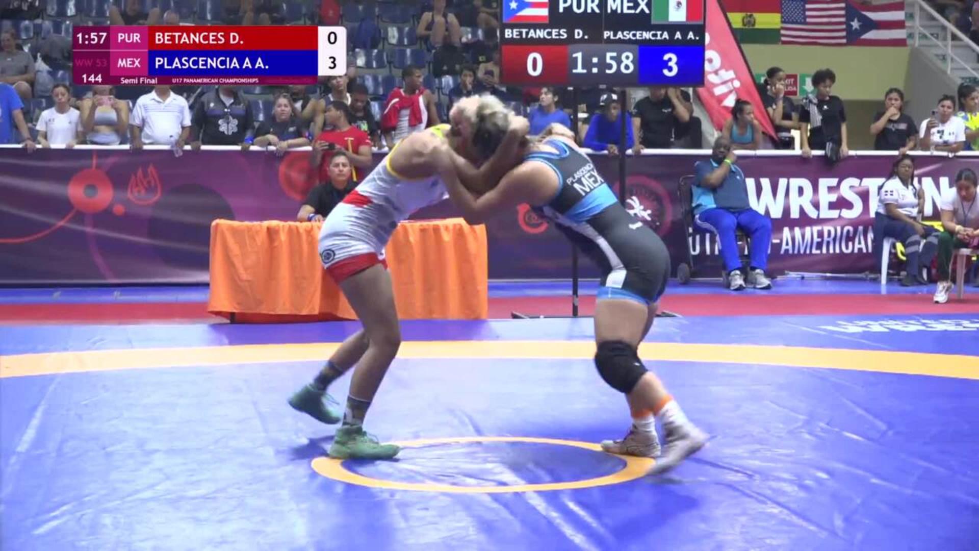 Delialah Victoria BETANCES (PUR) vs. Angelica Fernanda PLASCENCIA ...