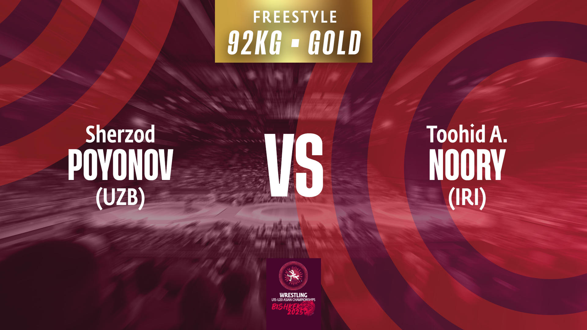 Sherzod POYONOV (UZB) vs. Toohid Amirali NOORY (IRI) | U20 ASIAN ...