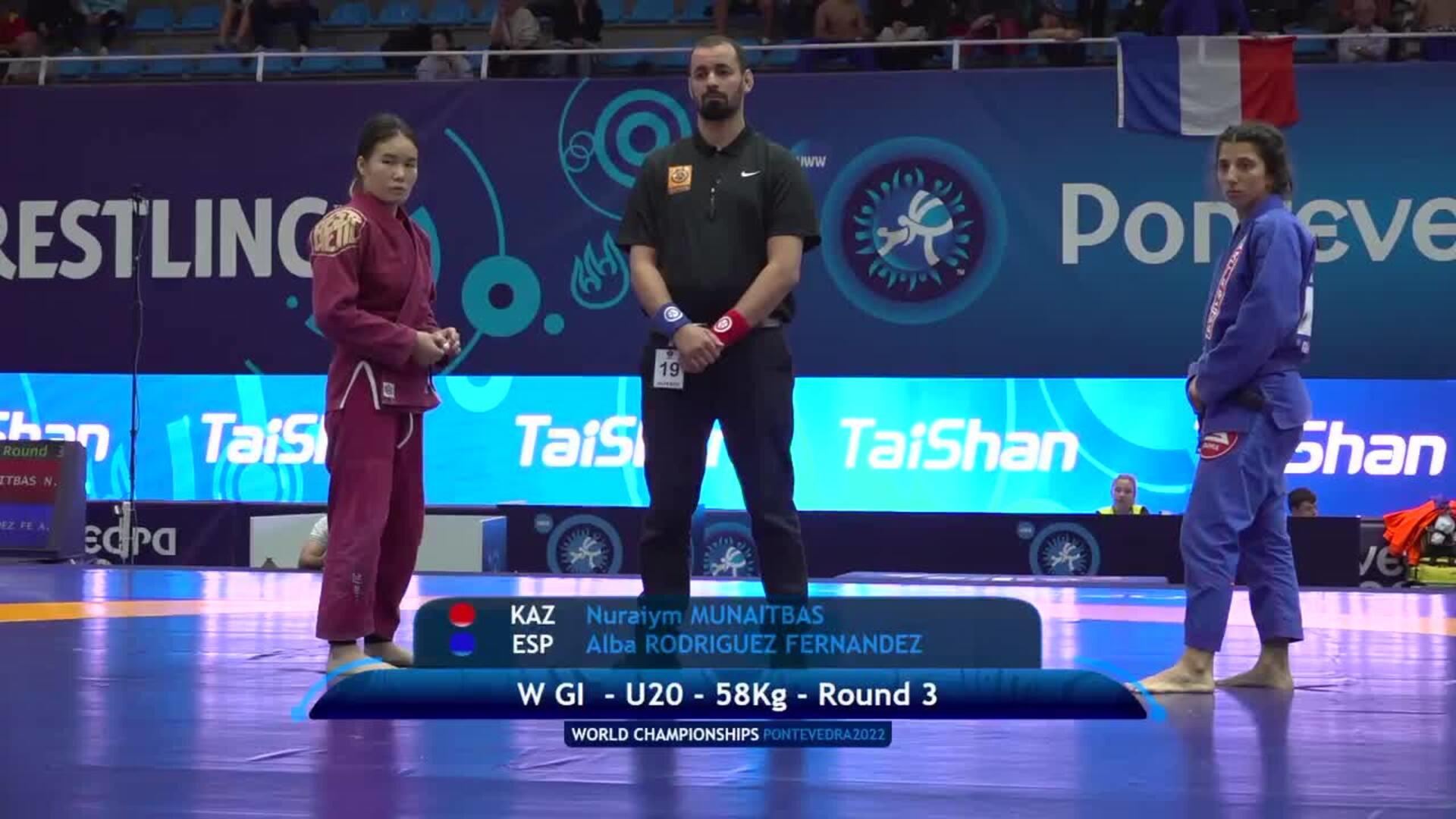Round 3 • W GI 58Kg • Nuraiym MUNAITBAS (KAZ) vs. Alba RODRIGUEZ FERNANDEZ (ESP)