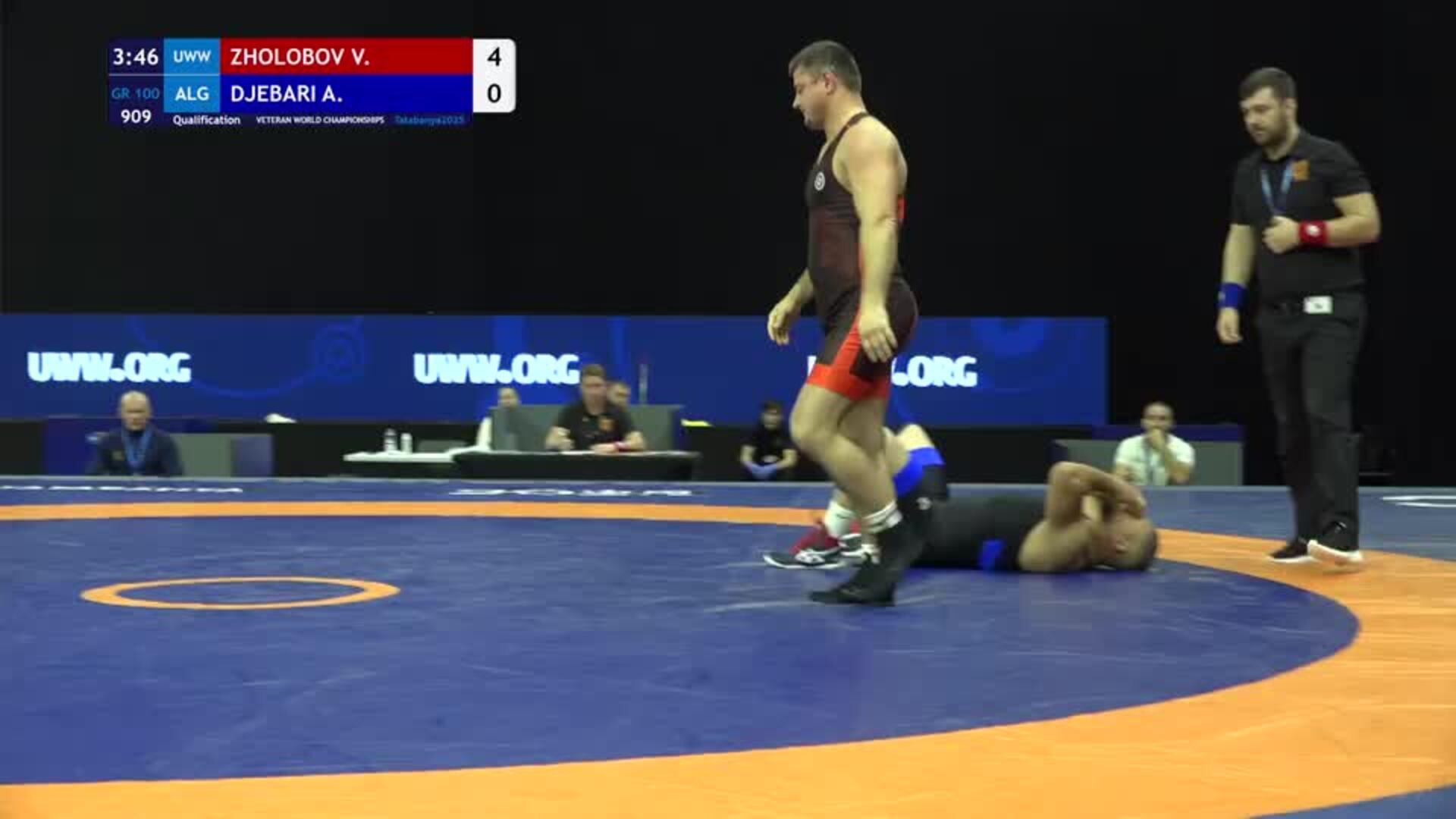 Vladimir ZHOLOBOV (UWW) vs. Abdelmalek DJEBARI (ALG) | VETERAN WORLD ...