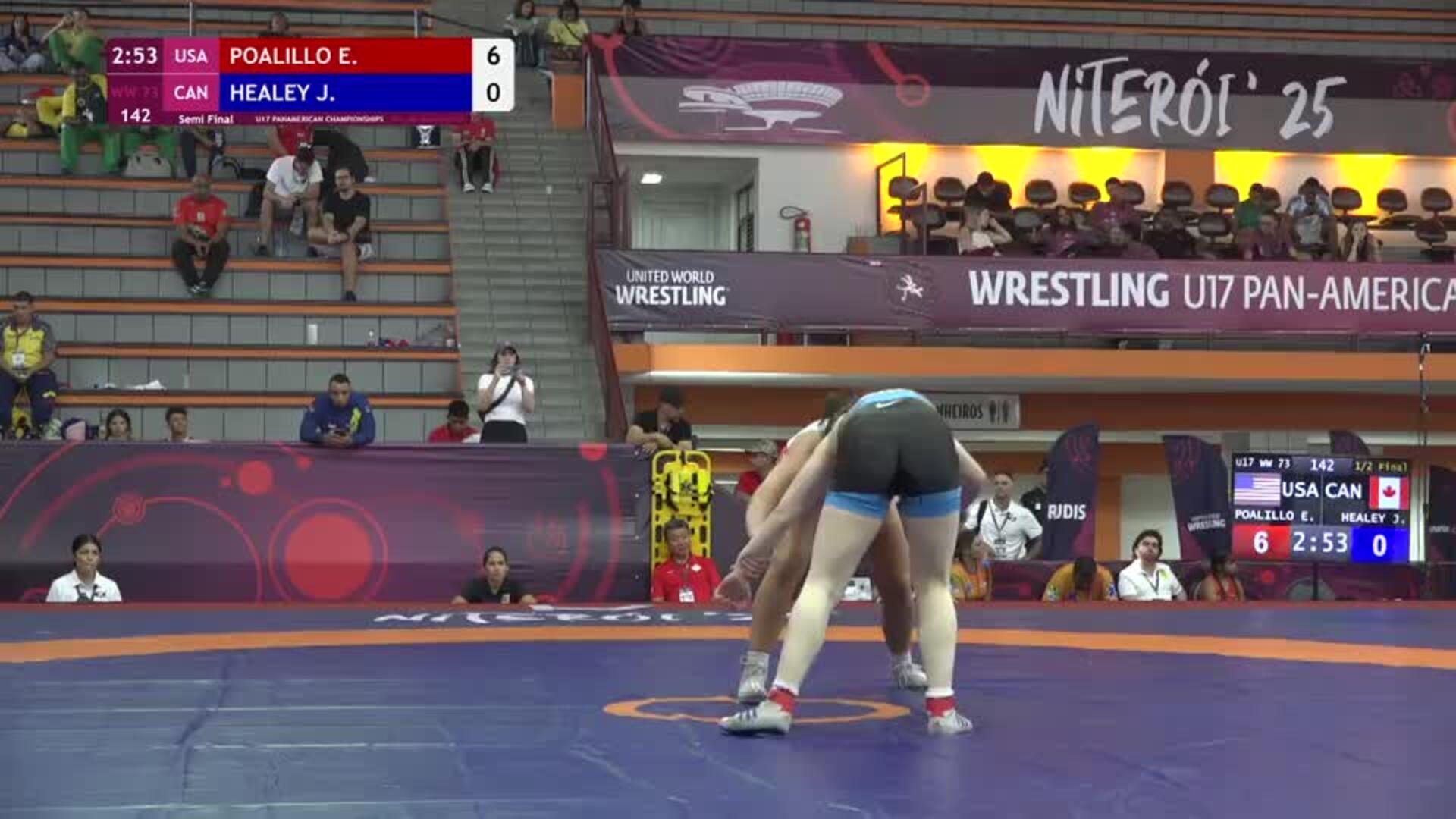 Ella Jo POALILLO (USA) vs. Jolina Diane HEALEY (CAN) | U17 PANAMERICAN ...