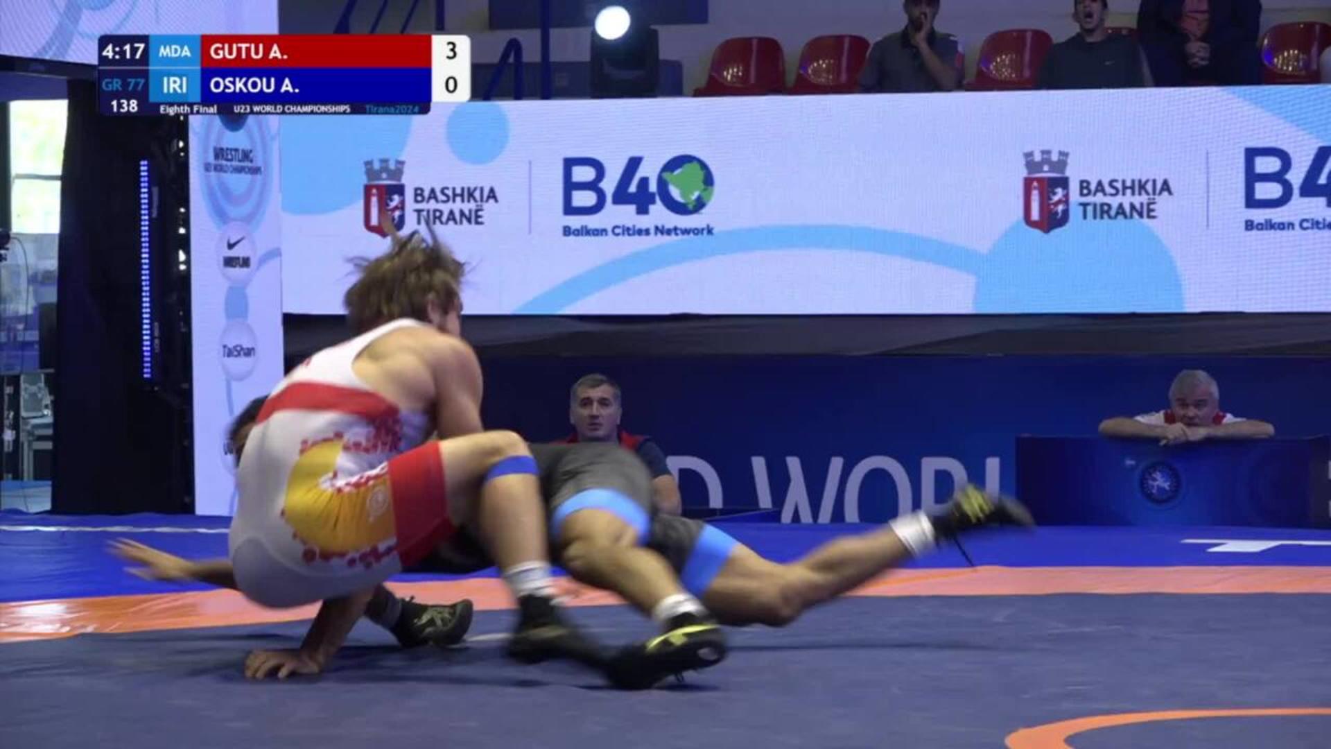 Alexandrin GUTU (MDA) vs. Ali Zabihollah OSKOU (IRI) | 2024 U23 World ...