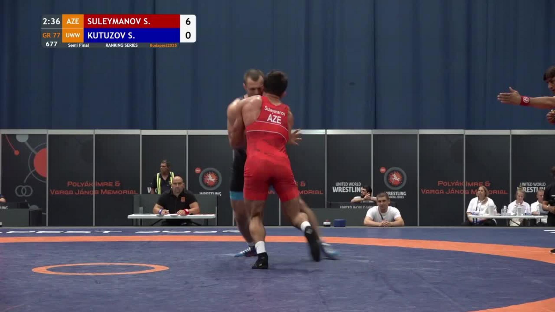 Sanan SULEYMANOV (AZE) vs. Sergei KUTUZOV (UWW) | RANKING SERIES 2025 | Semi Final | GR 77Kg