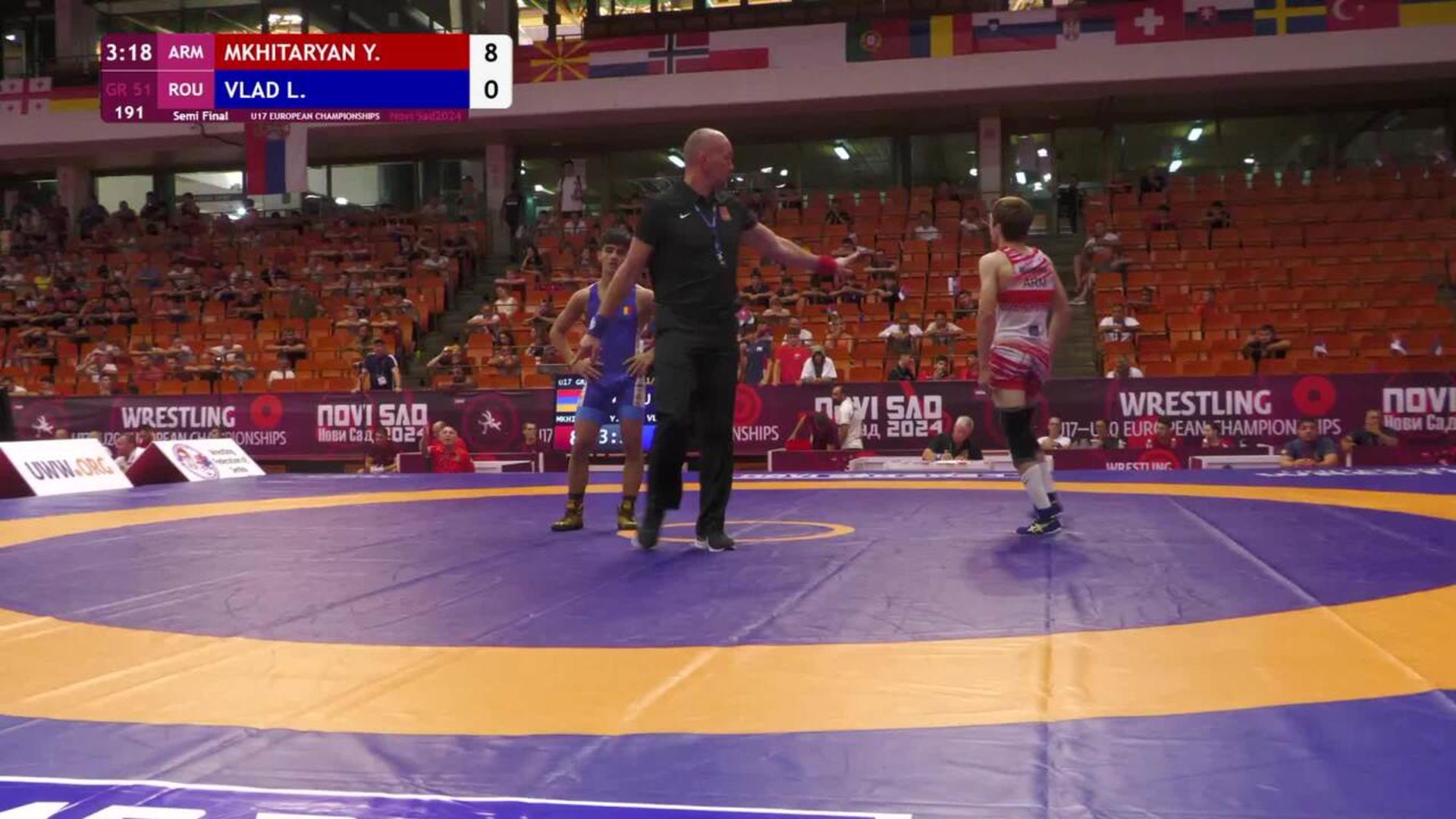 Yurik MKHITARYAN (ARM) vs. Luis Mihai VLAD (ROU) | U17 EUROPEAN ...