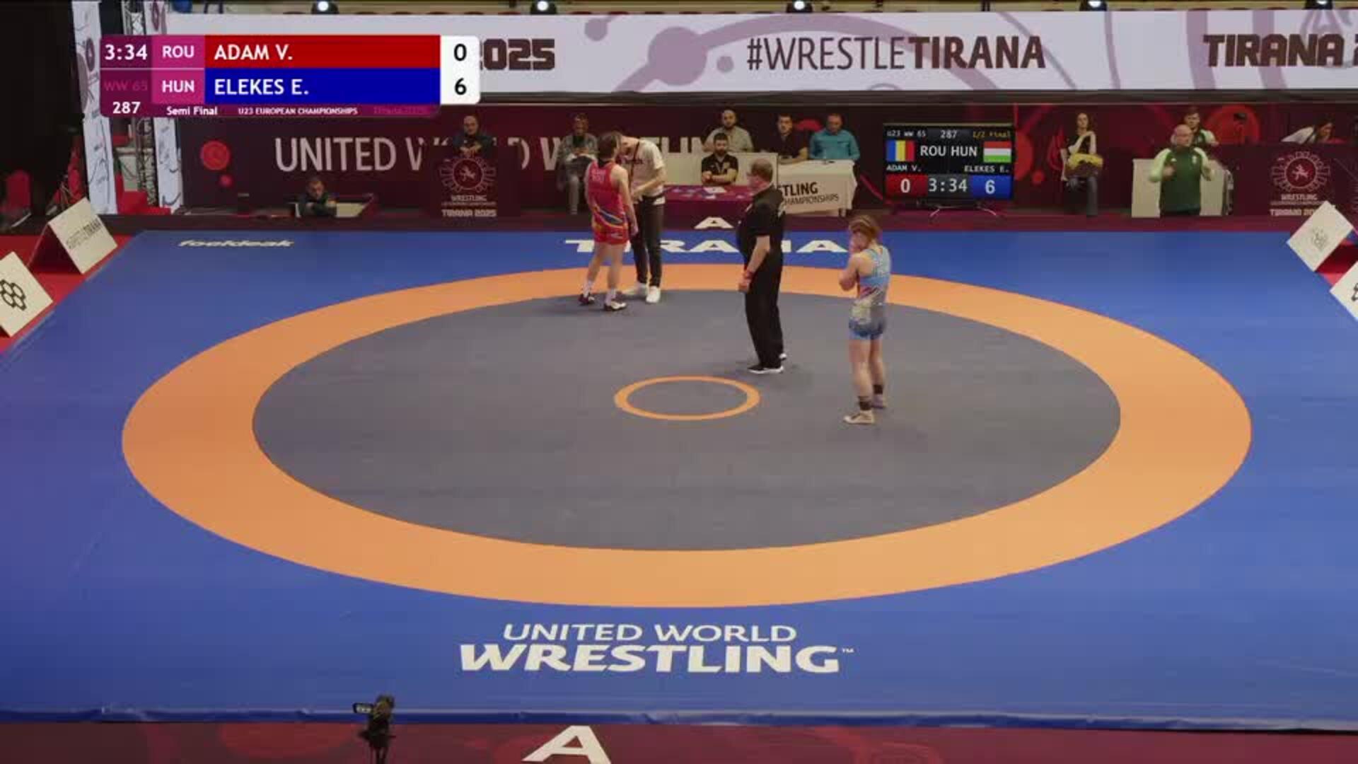 Viorica Tania ADAM (ROU) vs. Eniko ELEKES (HUN) | U23 EUROPEAN ...