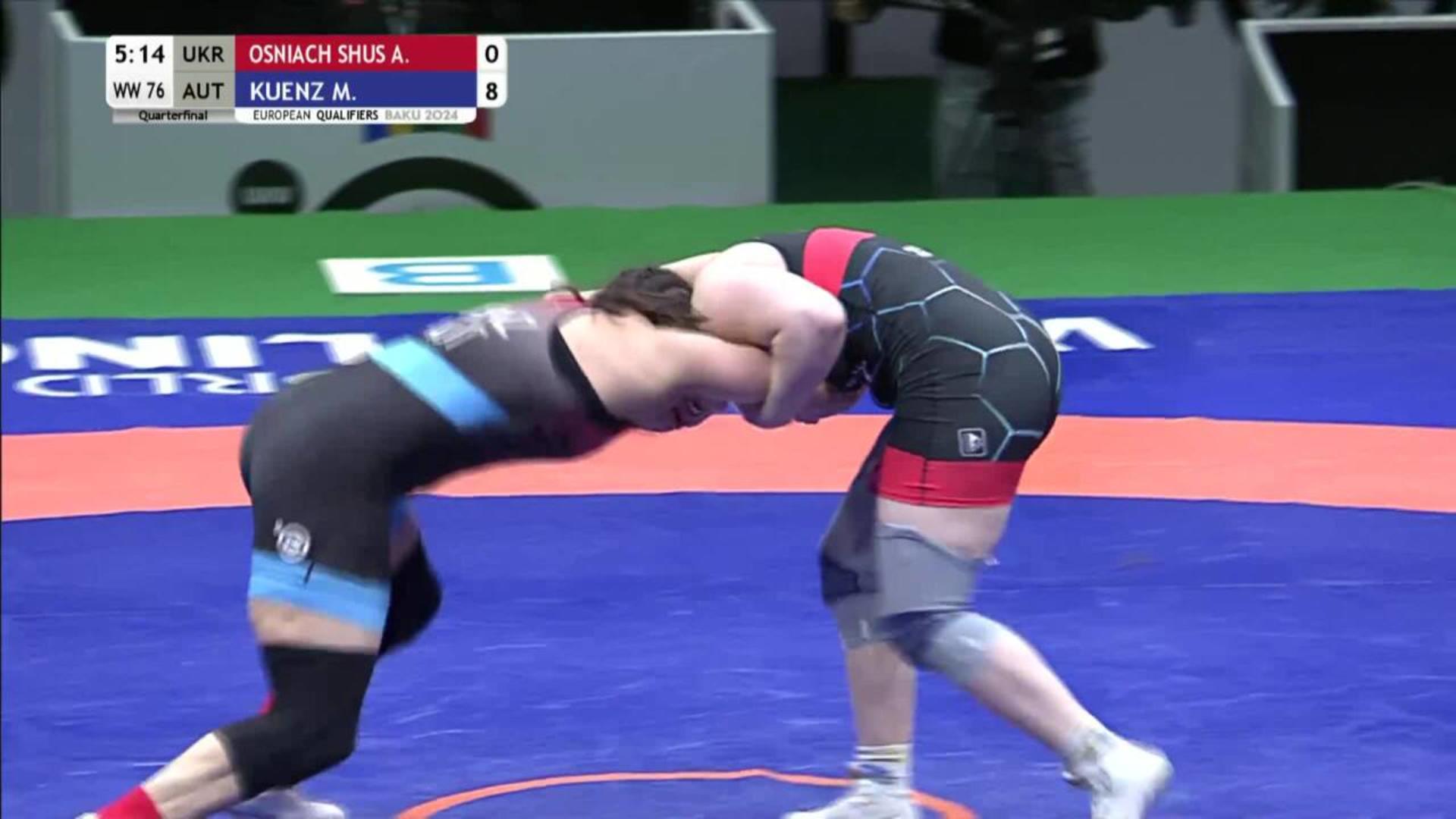 Anastasiia OSNIACH SHUSTOVA (UKR) vs. Martina KUENZ (AUT) | 2024 Seniors European OG Qualifier ...