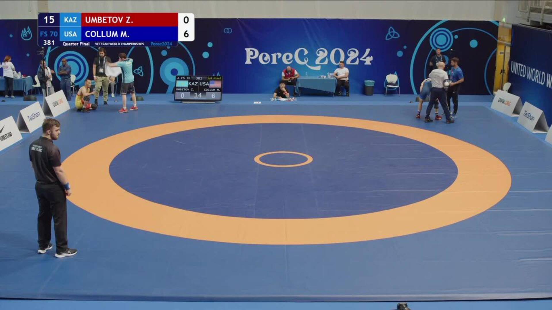 Zhanabay UMBETOV (KAZ) vs. Matthew Justin COLLUM (USA) | VETERAN WORLD ...