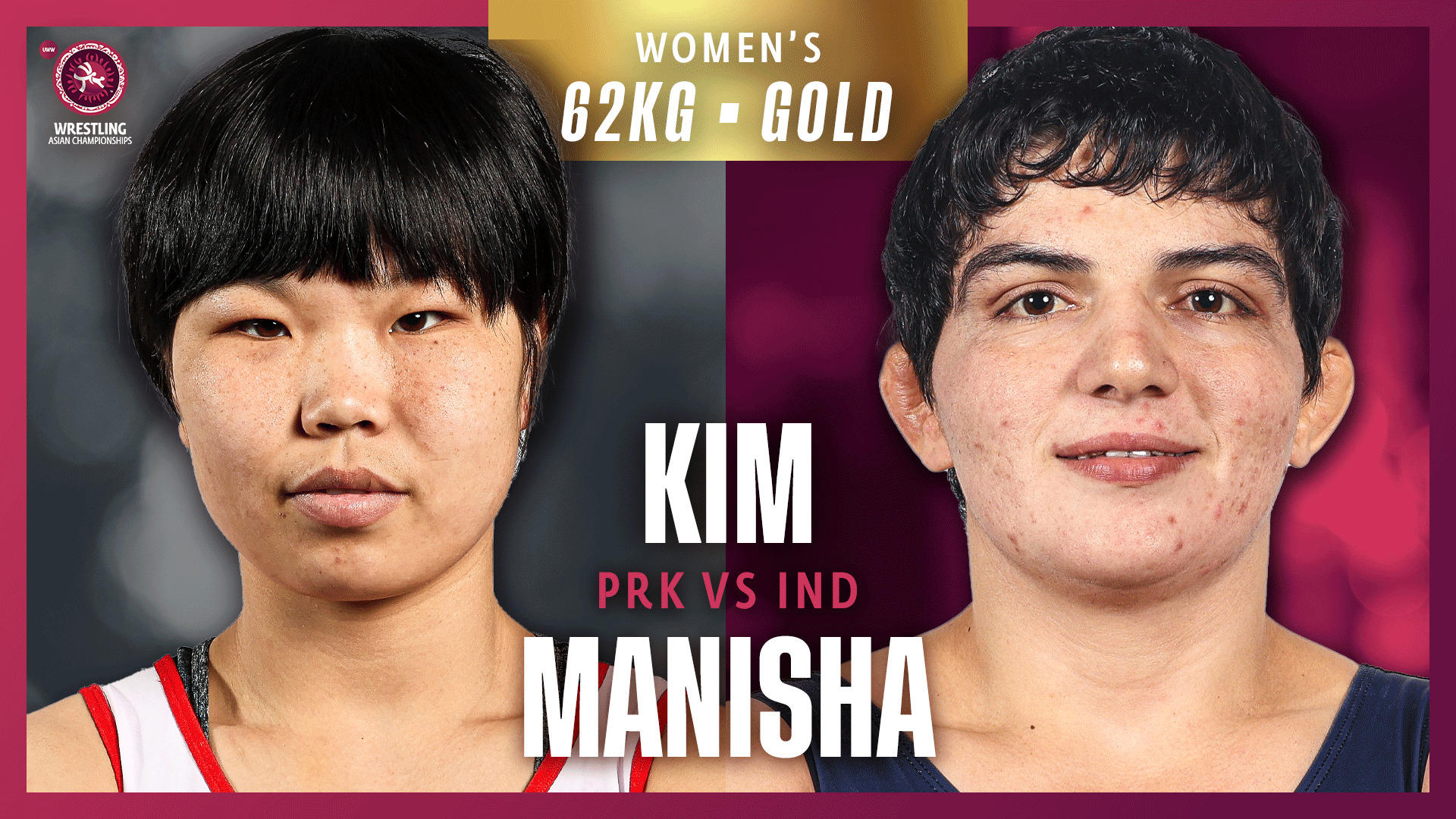Ok Ju KIM (PRK) vs. Manisha MANISHA (IND) | ASIAN WRESTLING ...