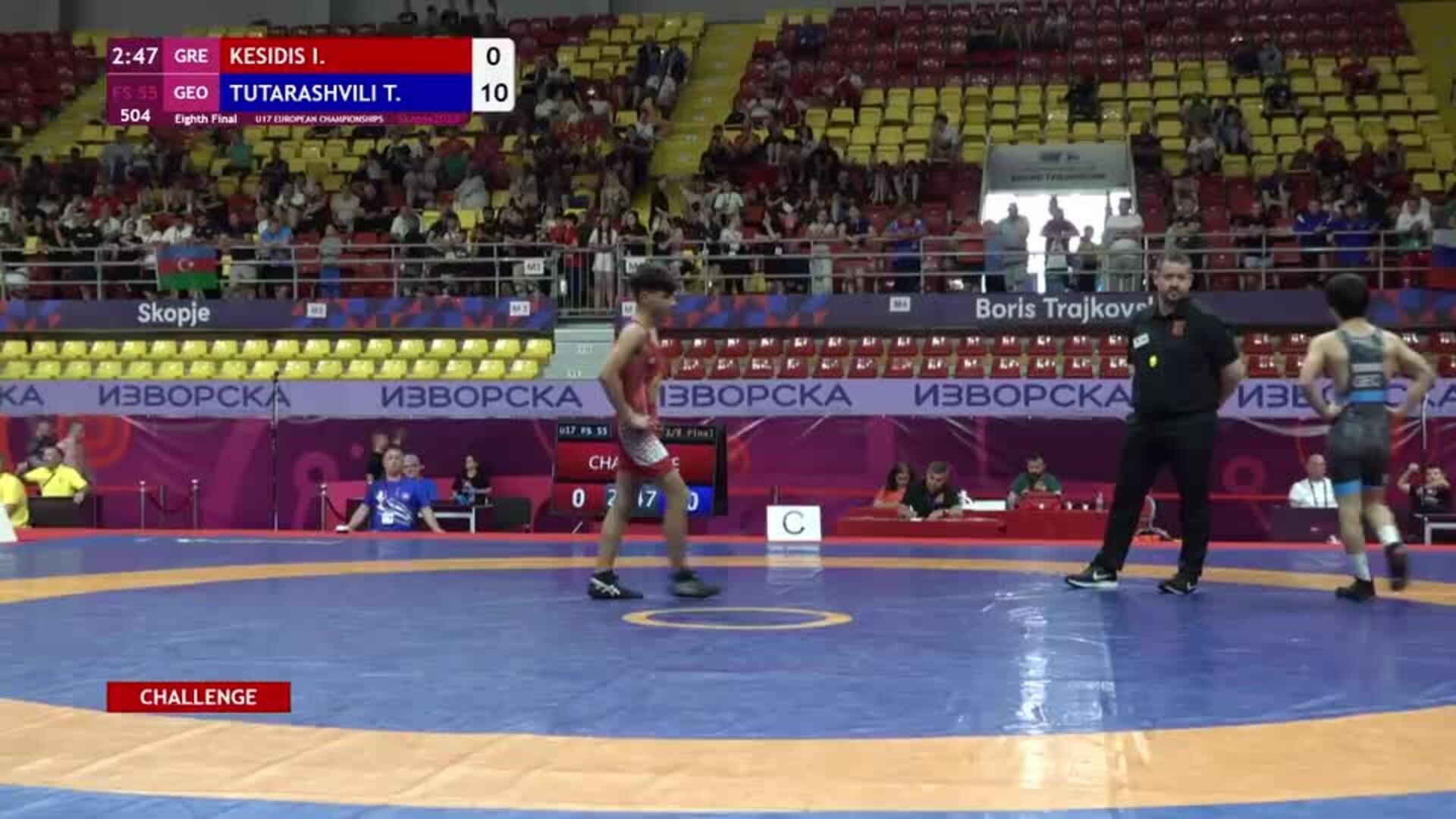 Ioannis KESIDIS (GRE) vs. Temuri TUTARASHVILI (GEO) | U17 EUROPEAN ...