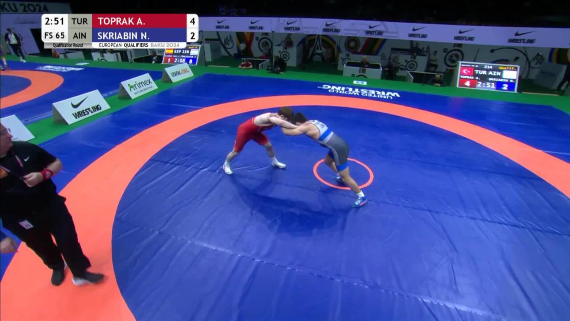 Abdullah TOPRAK (TUR) vs. Niurgun SKRIABIN (AIN) | 2024 Seniors ...