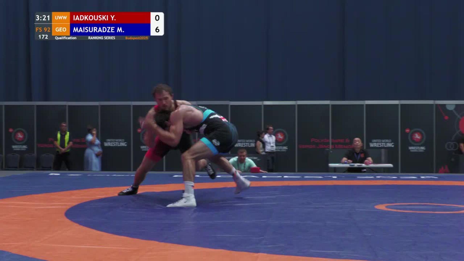 Yaraslau IADKOUSKI (UWW) vs. Miriani MAISURADZE (GEO) | RANKING SERIES 2025 | Qualification | FS ...