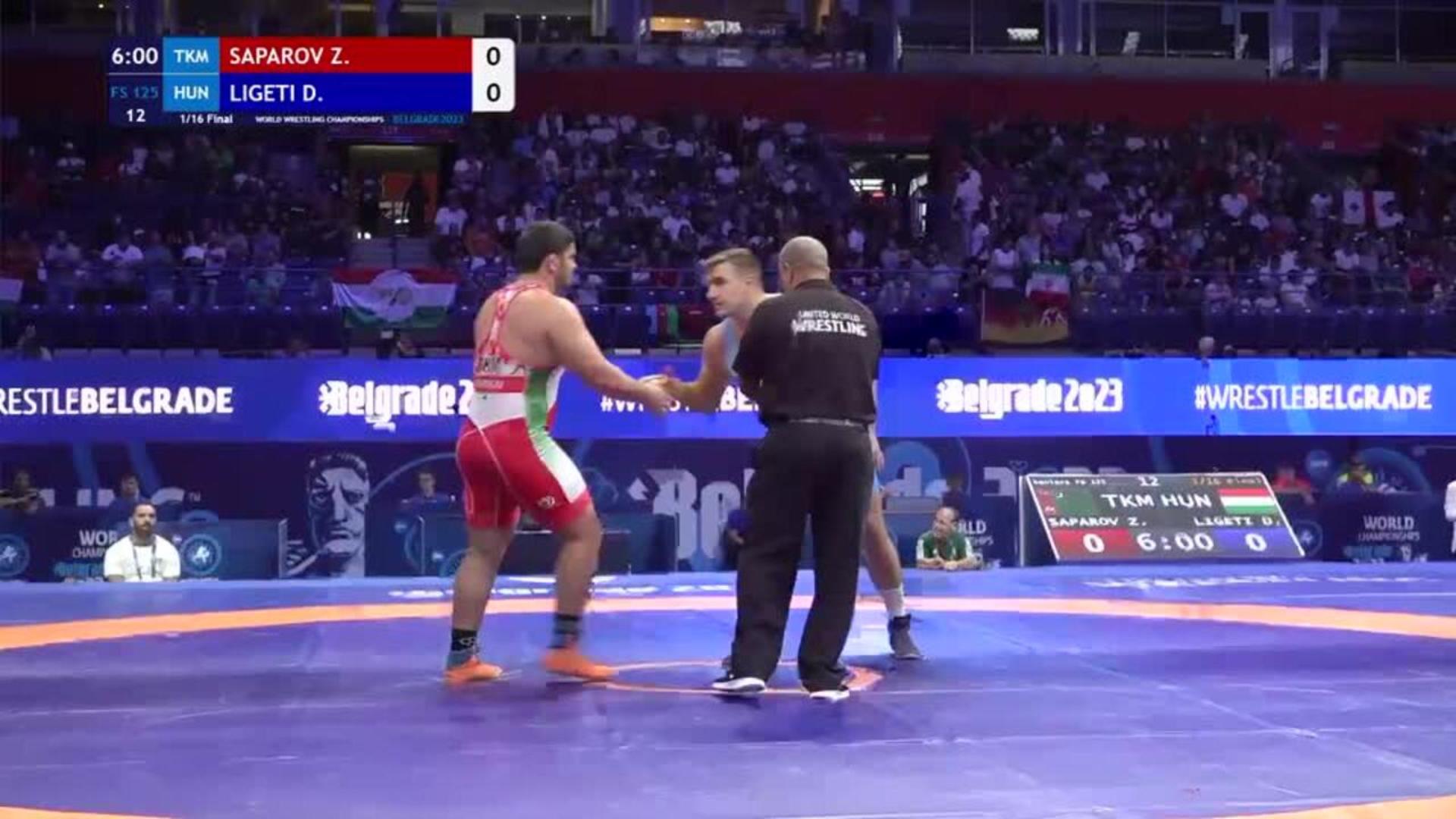 Zyyamuhammet SAPAROV (TKM) vs. Daniel LIGETI (HUN) | Seniors World ...